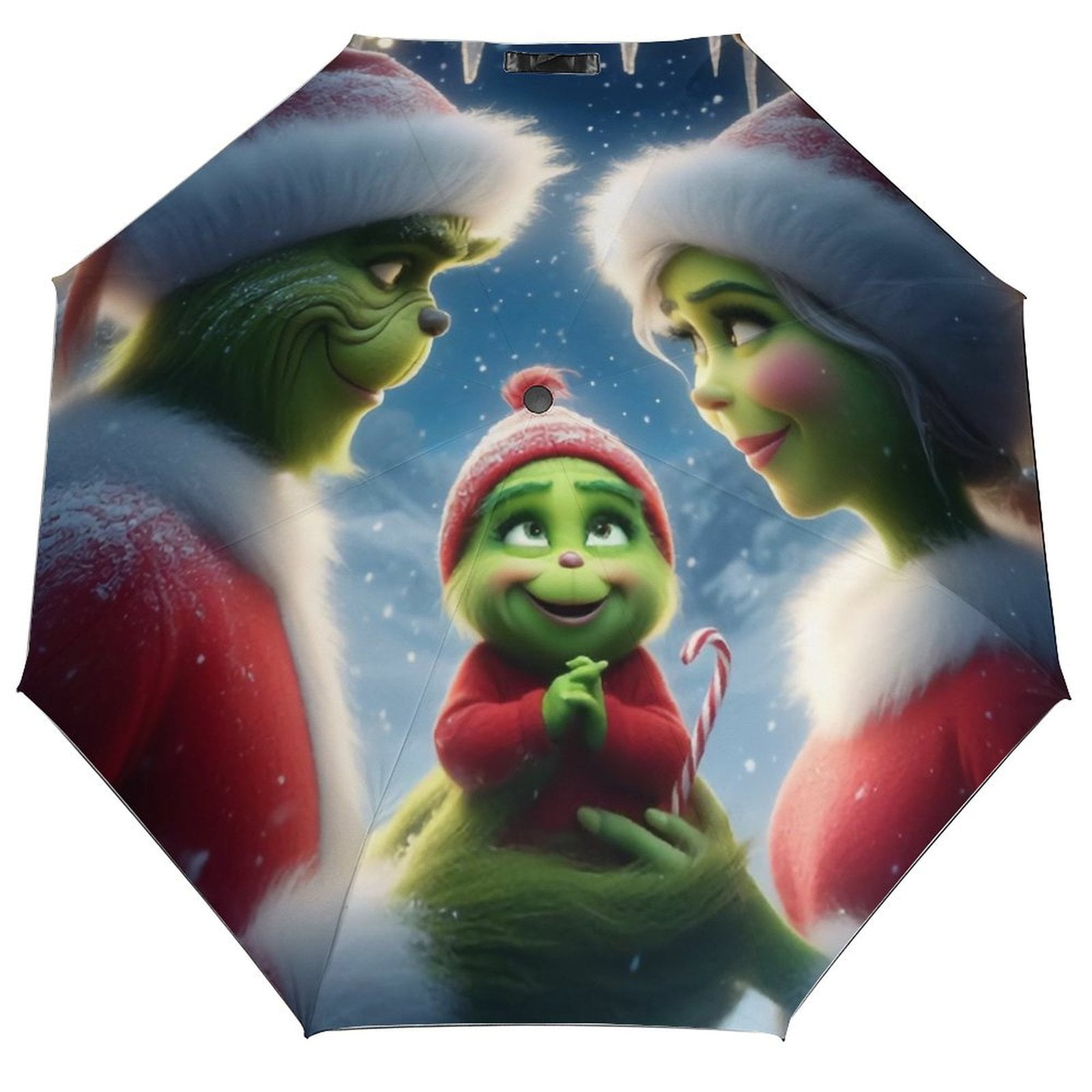 Mr And Mrs Grinch And Their Baby Grinch Umbrella for Men Women Boys ...