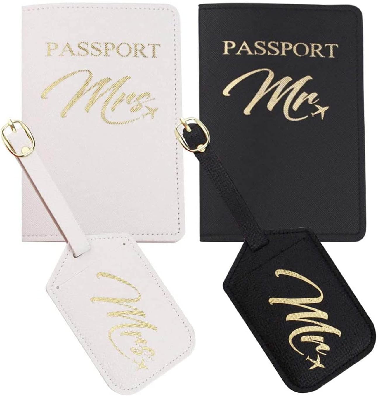 Mr and Mrs Luggage Tags Couples Passport Holder Set,Bridal Shower Gifts ...