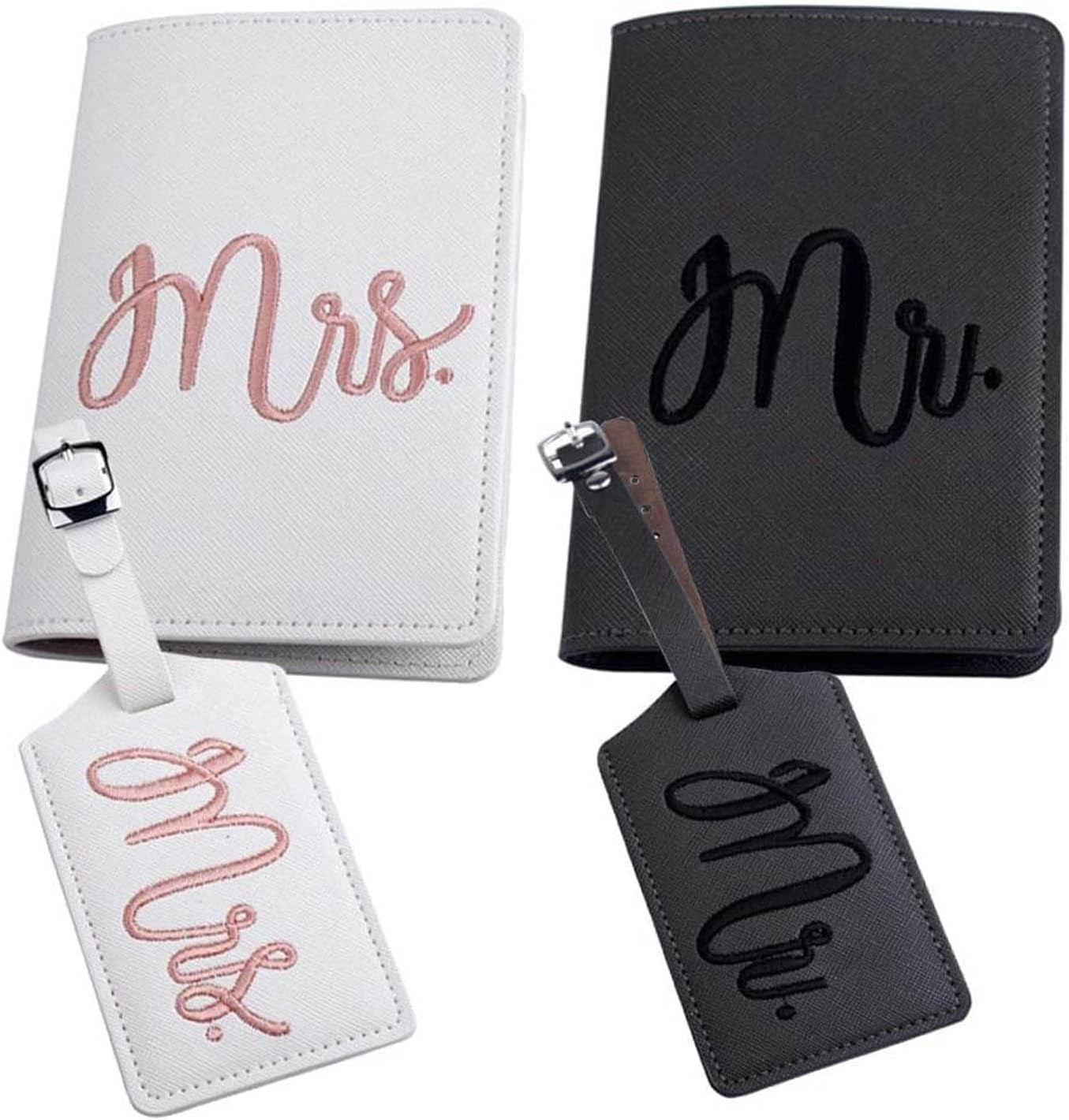 Mr and Mrs Luggage Tags Couples Passport Holder Set,Bridal Shower Gifts ...