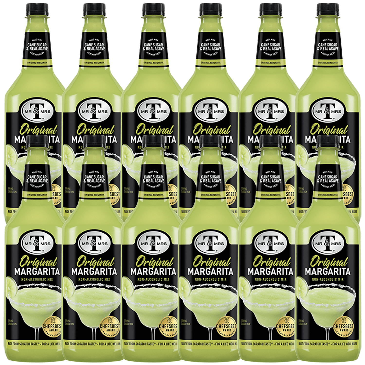 Mr & Mrs Margarita Mix, 1L Bottle, 12 Pack – Premium Cocktail Mixer for ...