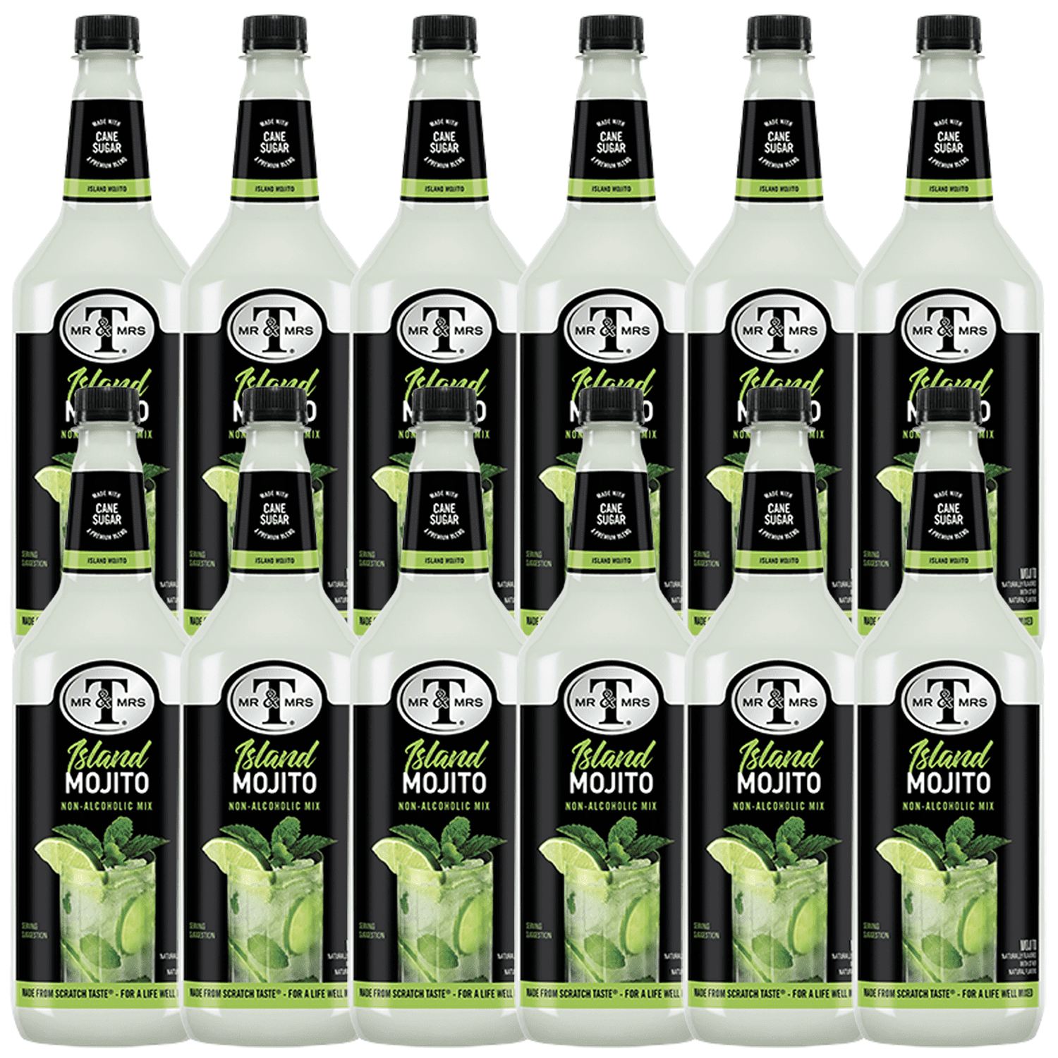 Mr & Mrs Mojito Mix, 1L Bottle, 12 Pack – Premium Cocktail Mixer for ...