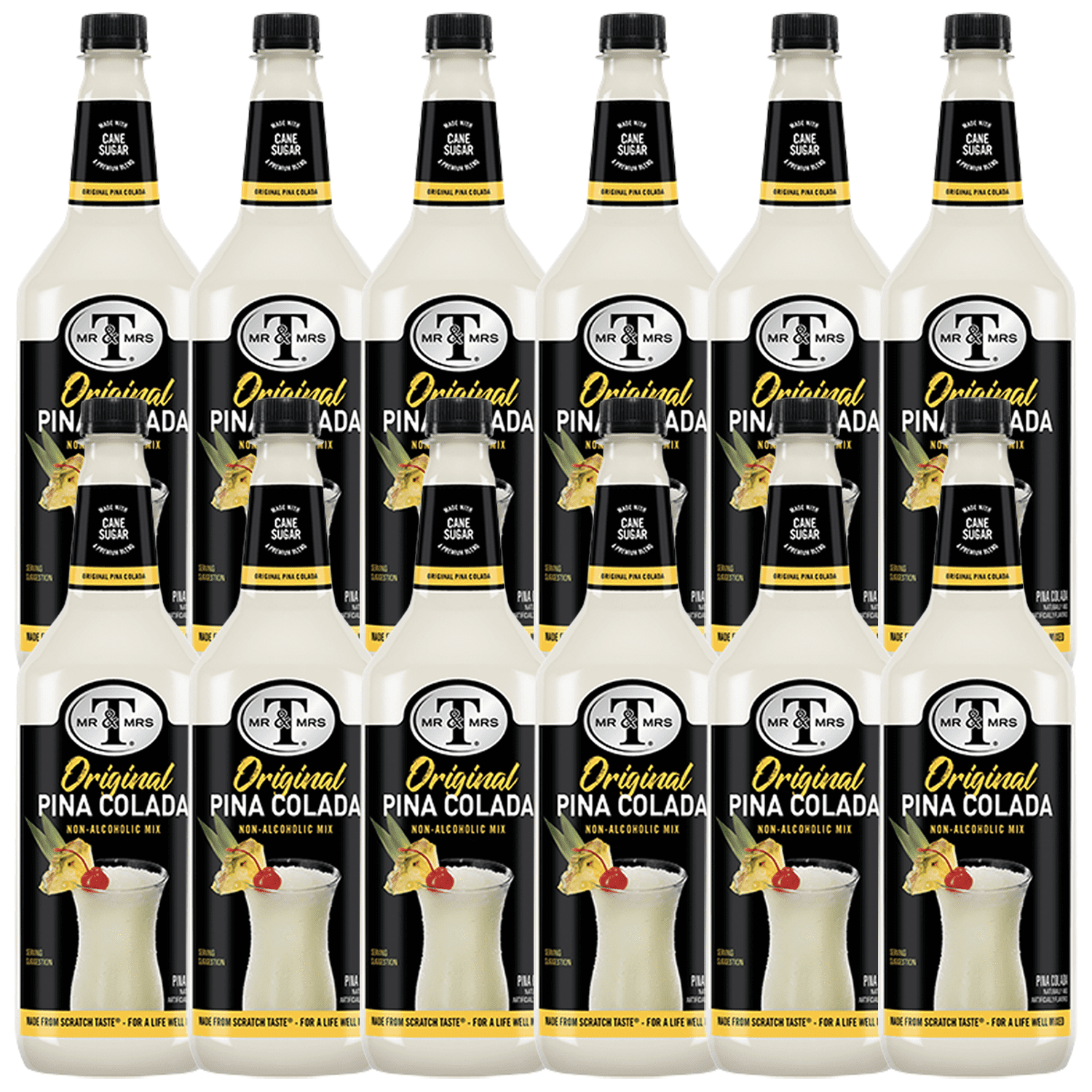 Mr & Mrs Pina Colada Mix, 1L Bottle, 12 Pack – Premium Cocktail Mixer ...