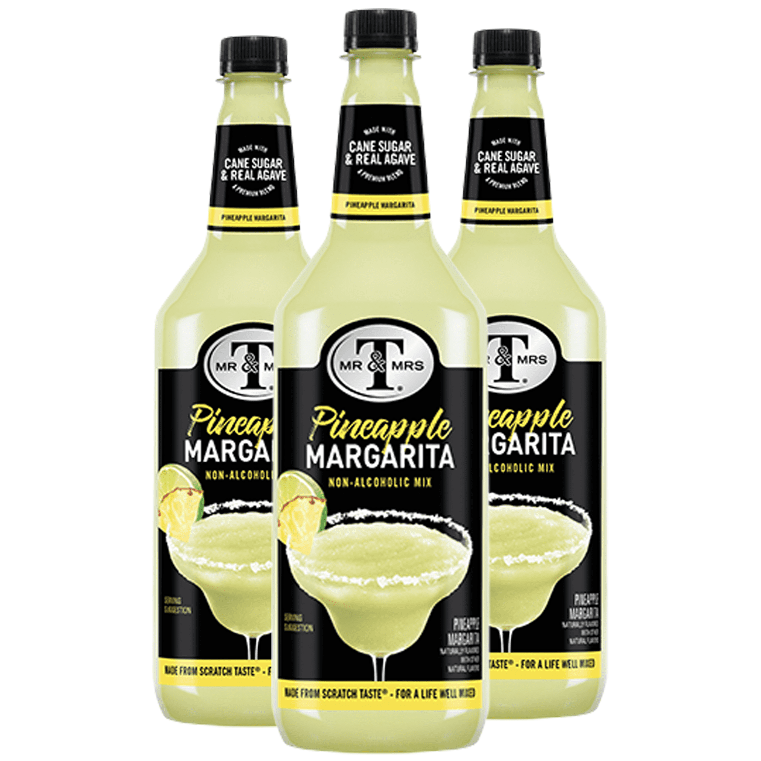 Mr & Mrs Pineapple Margarita Mix, 1L Bottle, 3 Pack – Premium Cocktail ...