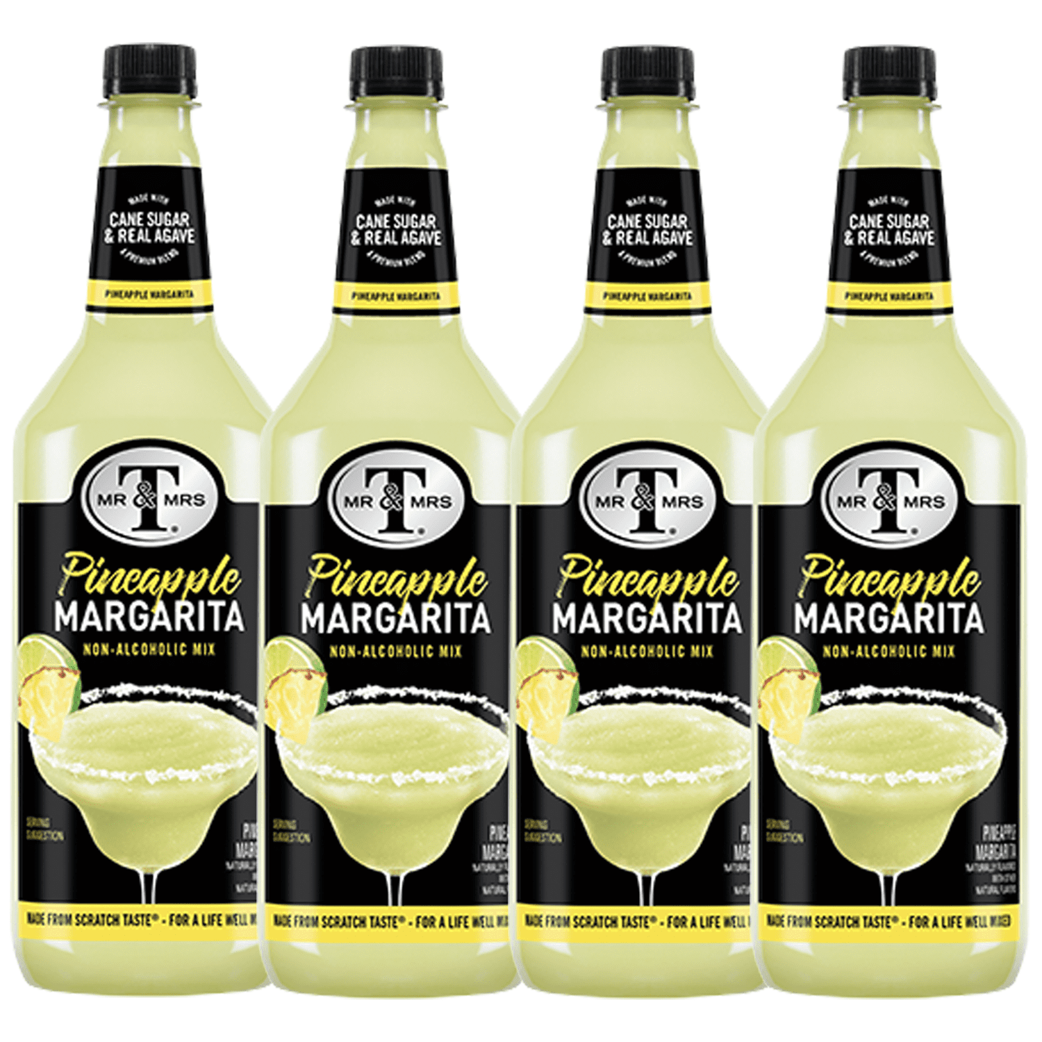 Mr & Mrs Pineapple Margarita Mix, 1L Bottle, 4 Pack – Premium Cocktail ...