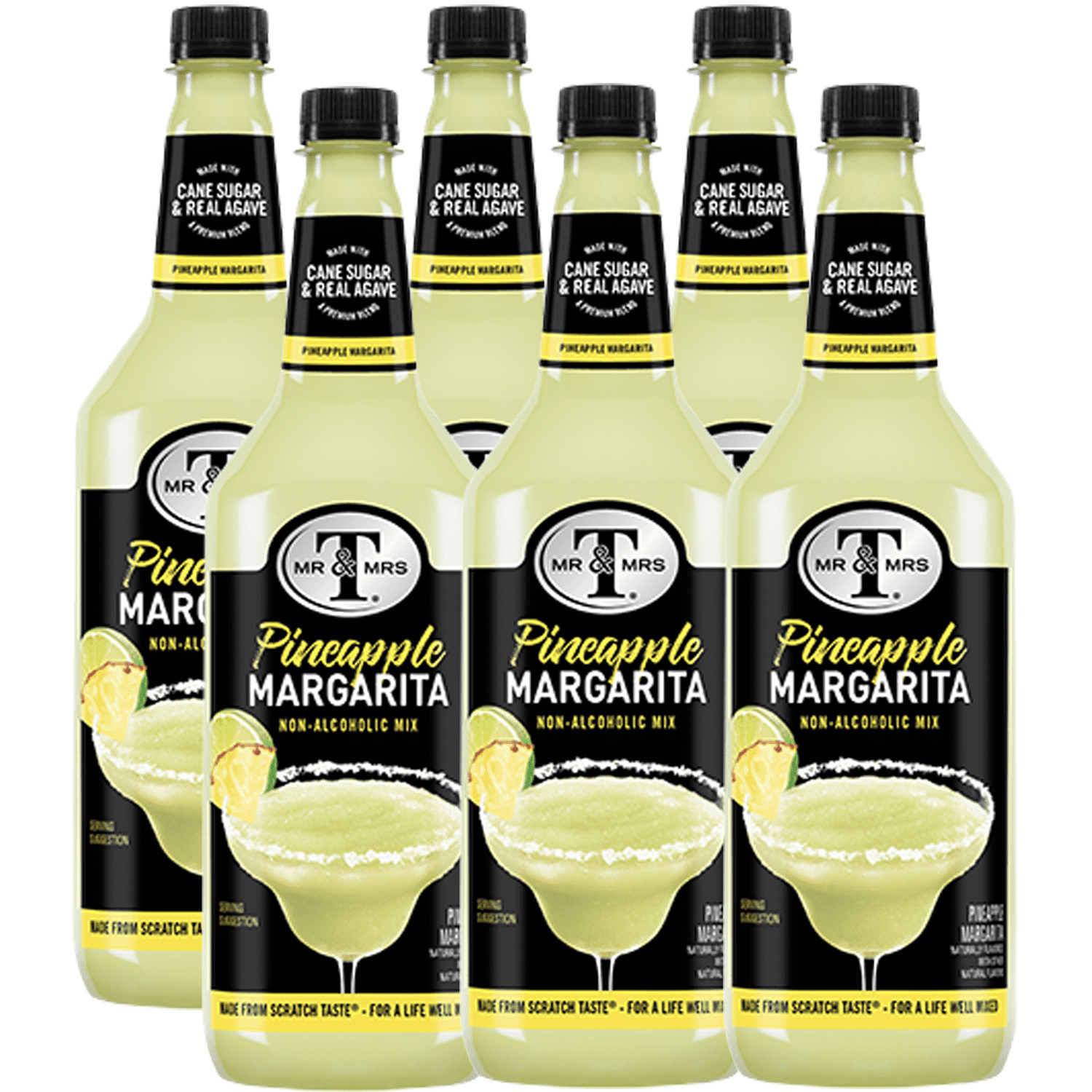 Mr & Mrs Pineapple Margarita Mix, 1L Bottle, 6 Pack – Premium Cocktail ...