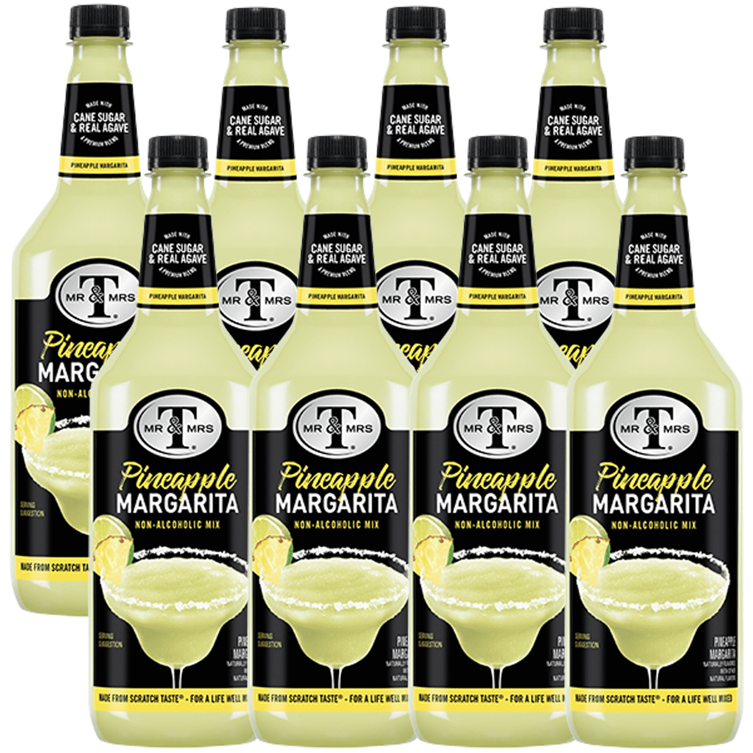 Mr & Mrs Pineapple Margarita Mix, 1L Bottle, 8 Pack – Premium Cocktail ...