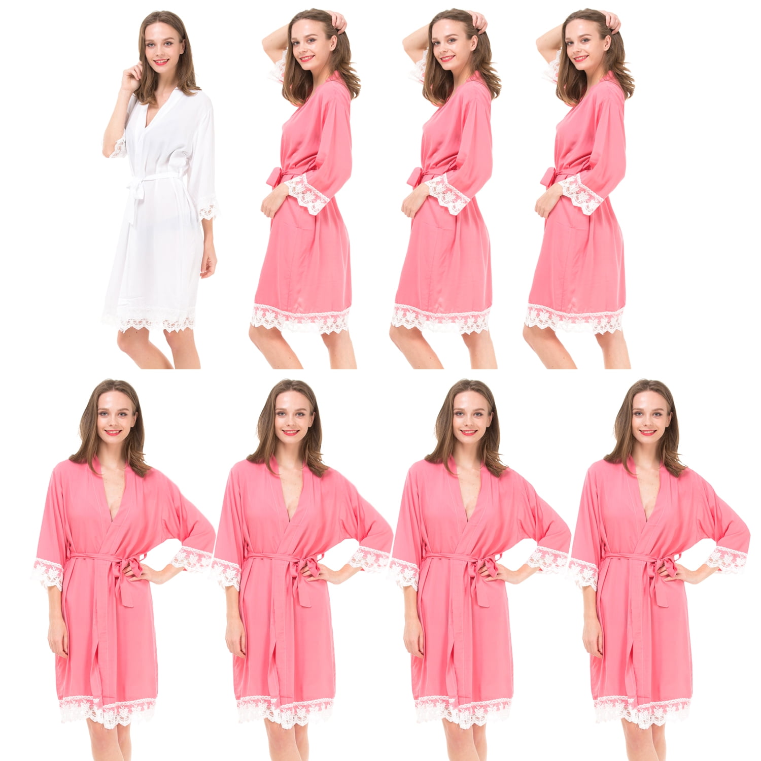 Mr & Mrs Right Bridesmaid Robes For Woman ,Soft Cotton ,8 sets of 1 ...