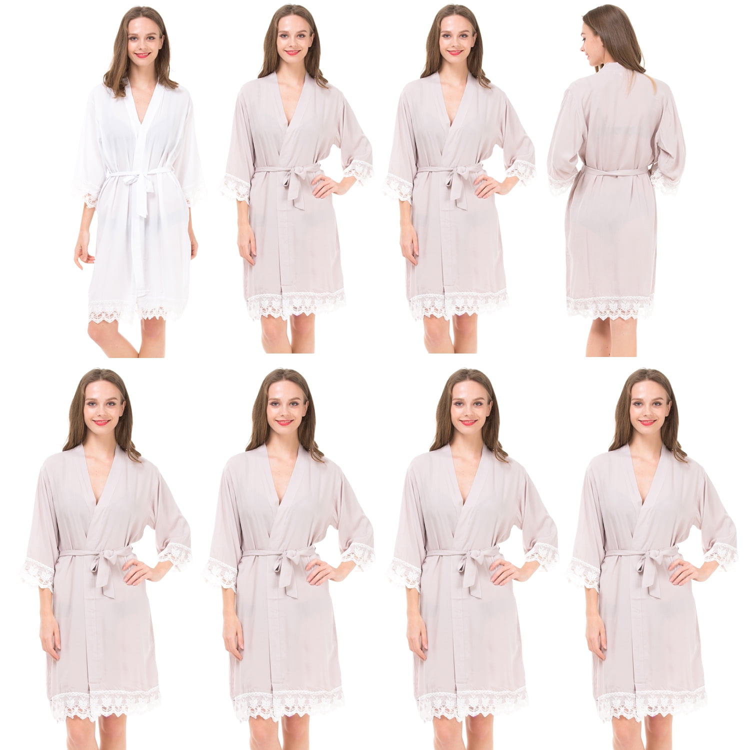 Mr & Mrs Right Bridesmaid Robes For Woman ,Soft Cotton ,8 sets of 1 ...