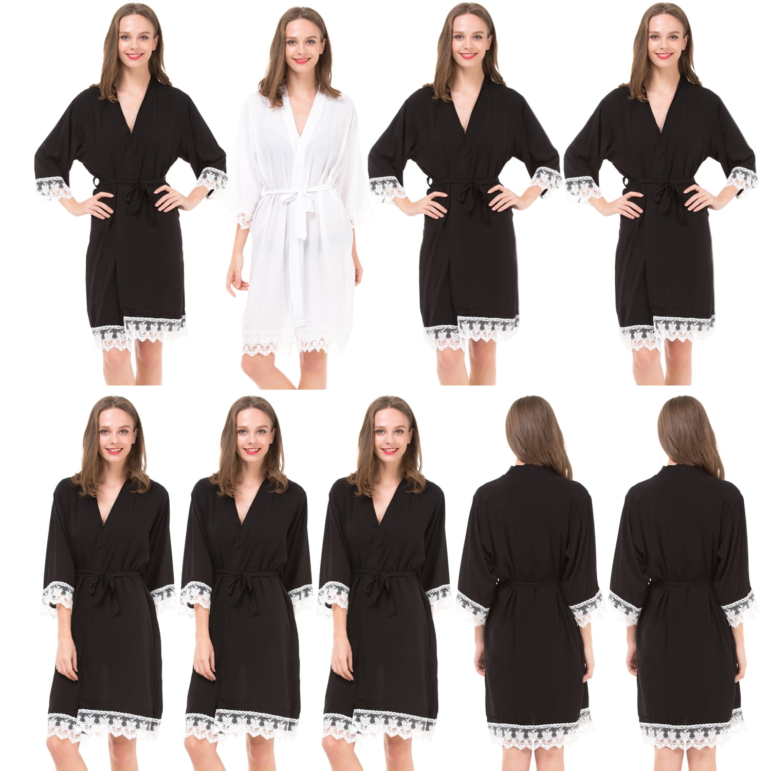 Mr & Mrs Right Bridesmaid Robes For Woman ,Soft Cotton ,9 sets of 1 ...