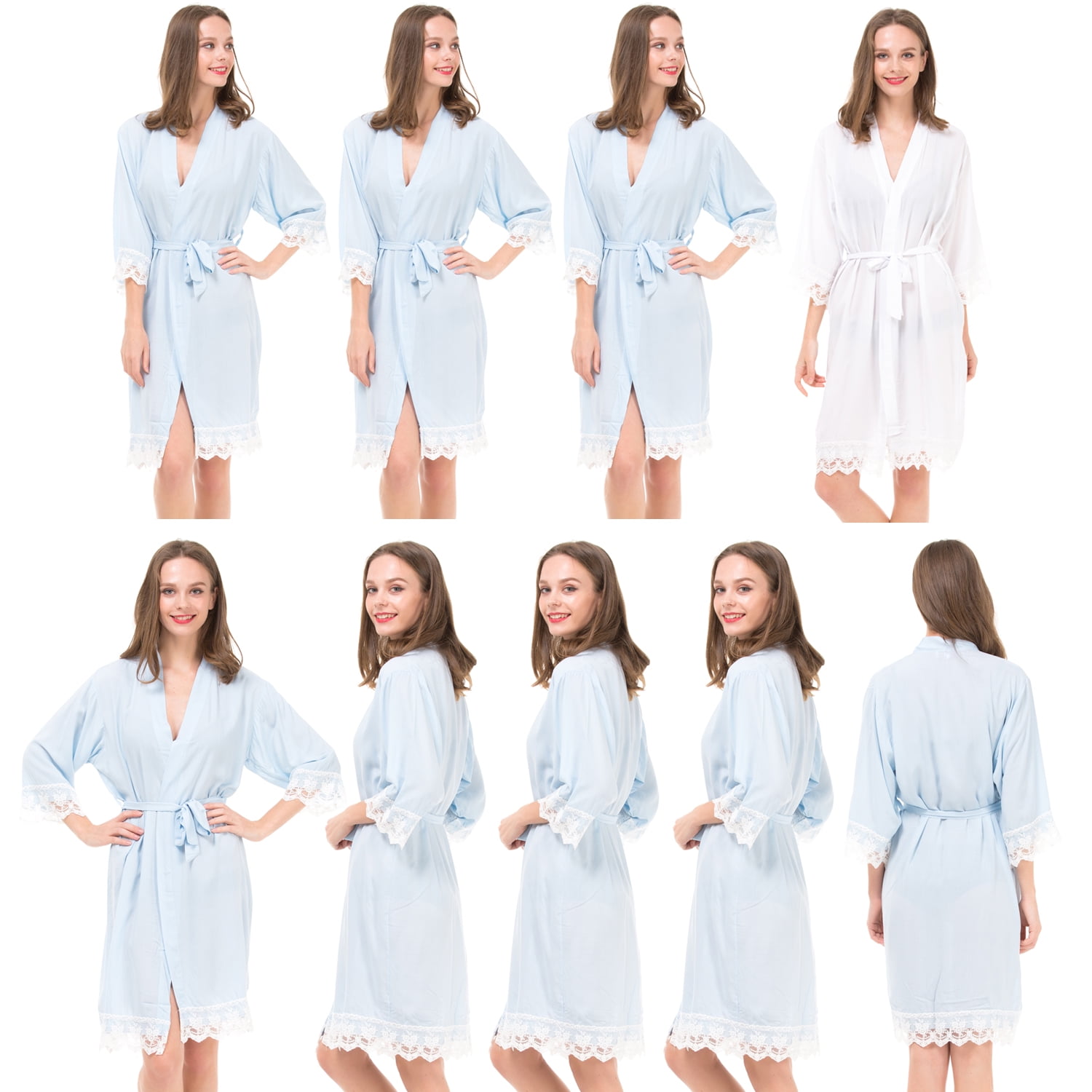 Mr & Mrs Right Bridesmaid Robes For Woman ,Soft Cotton ,9 sets of 1 ...