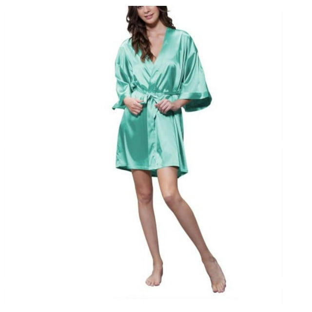 Mr & Mrs Right Bridesmaid Satin Kimono Robes for Wedding Party,Glitter ...