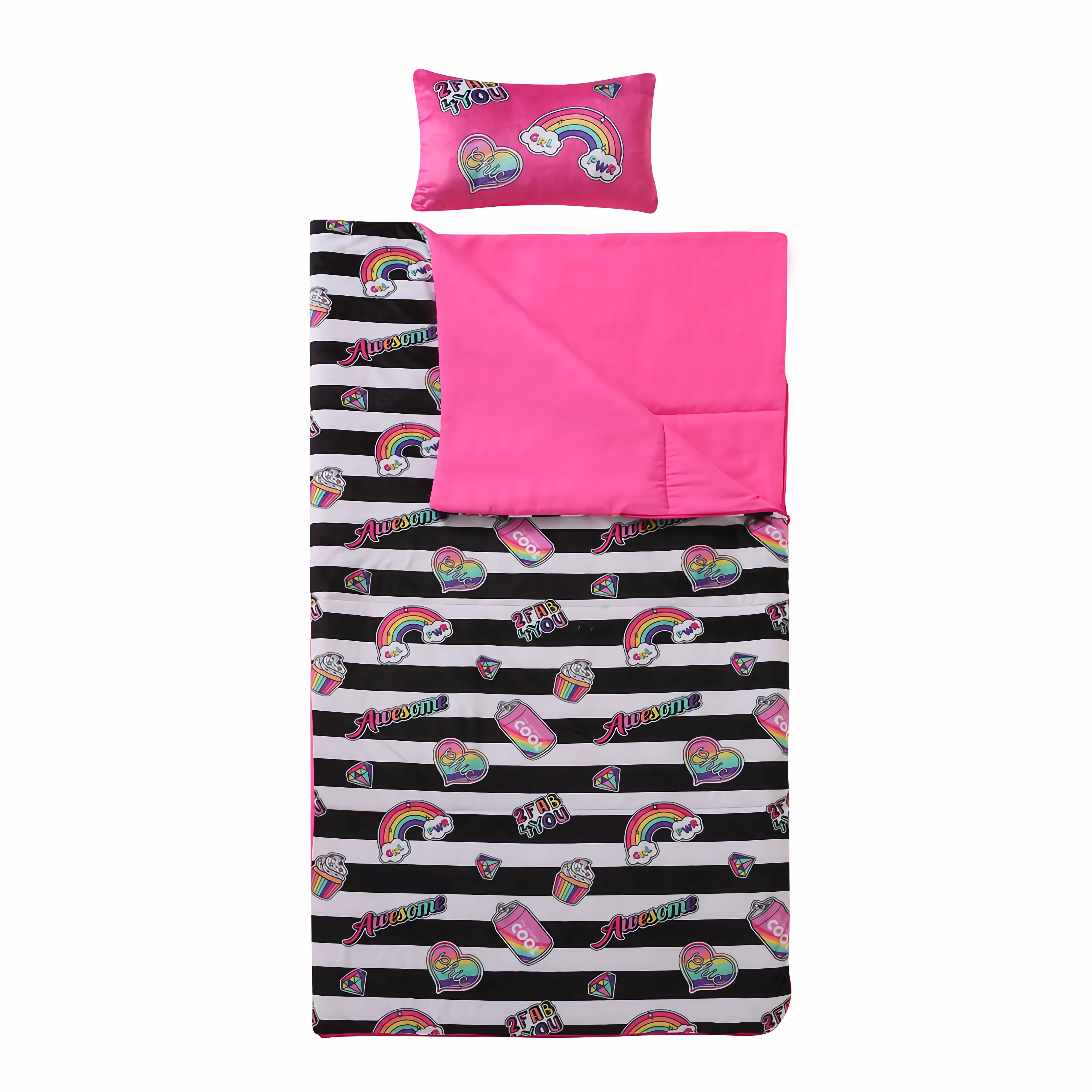 Mr & Mrs Right Kids Plush Slumber Bag Girls Cool Girl Slumber Bag & Nap ...