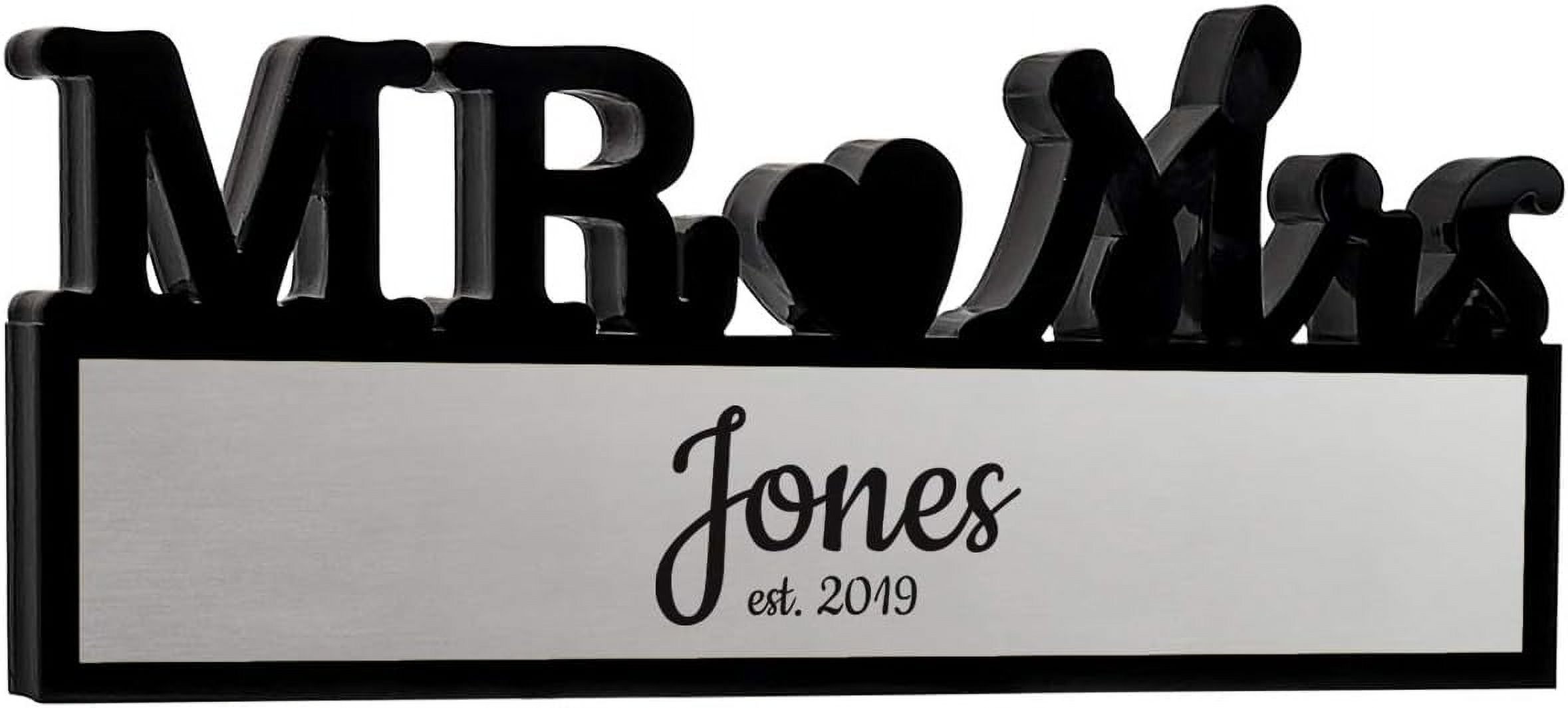 Mr & Mrs. Sign - Bamboo or Acyclic. The Perfect Wedding, Housewarming ...