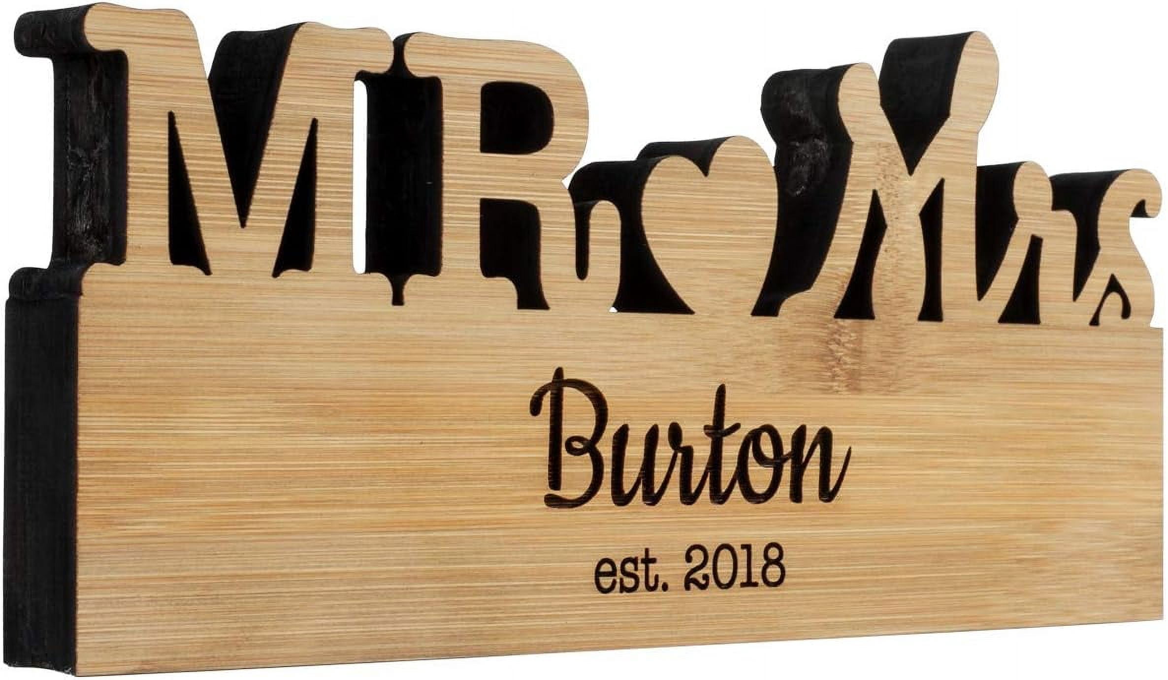 Mr & Mrs. Sign - Bamboo or . The Perfect Wedding, Housewarming ...
