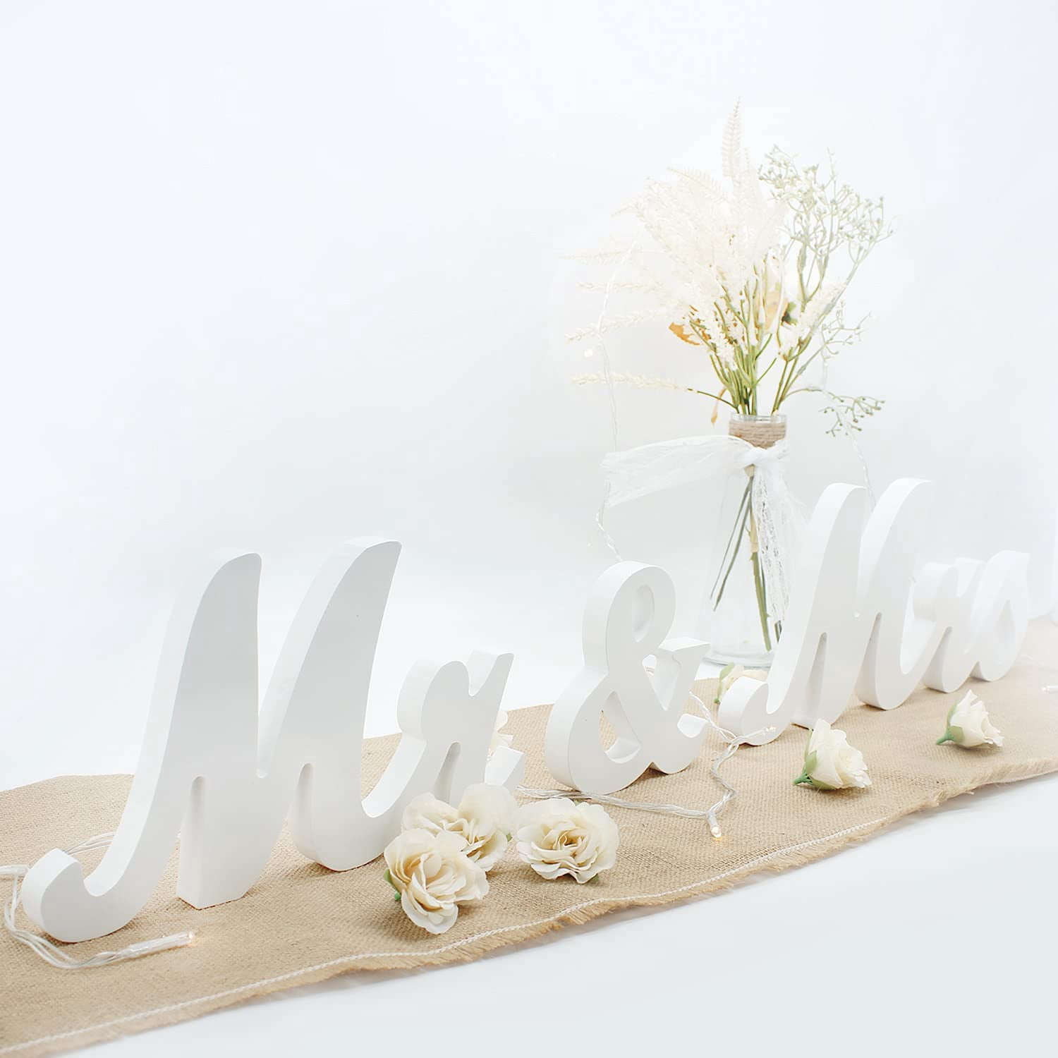 Mr & Mrs Sign for Wedding Table, Large Mr and Miss Wooden Letters ...