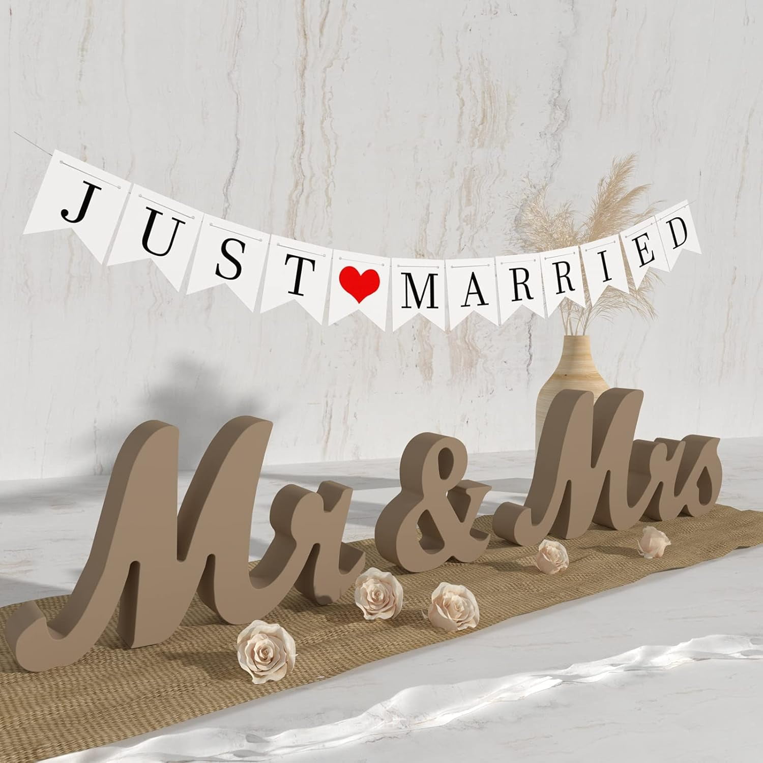 Mr and Mrs Sign for Wedding Table,Large White Mr and Mrs Sign,Wooden ...