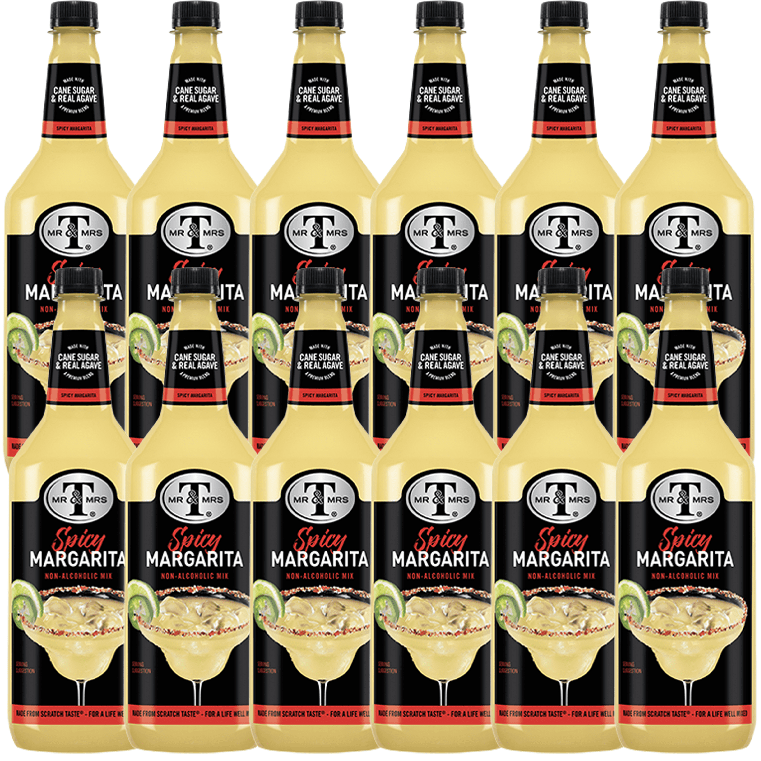 Mr & Mrs Spicy Margarita Mix, 1L Bottle, 12 Pack – Premium Cocktail ...