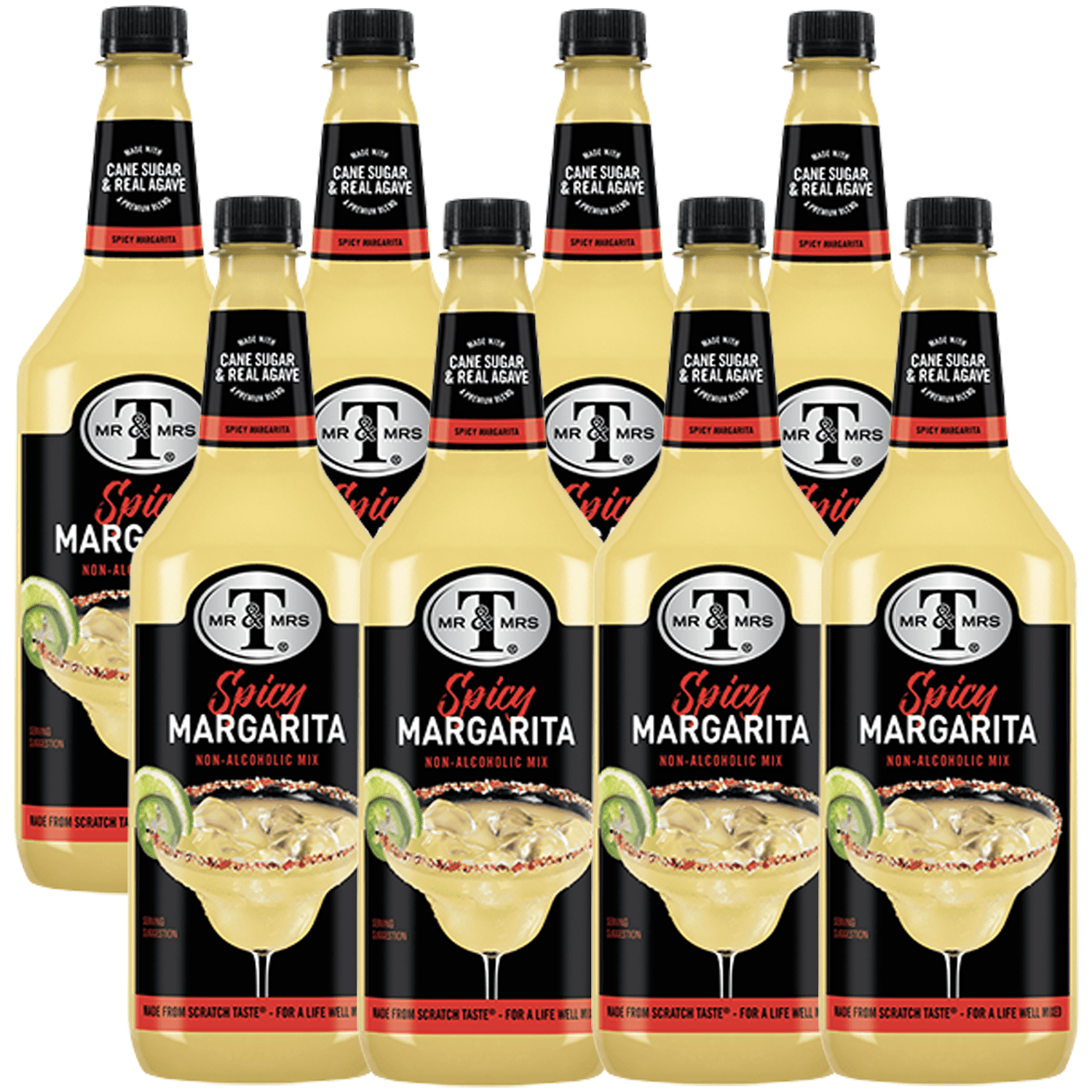 Mr & Mrs Spicy Margarita Mix, 1L Bottle, 8 Pack – Premium Cocktail ...
