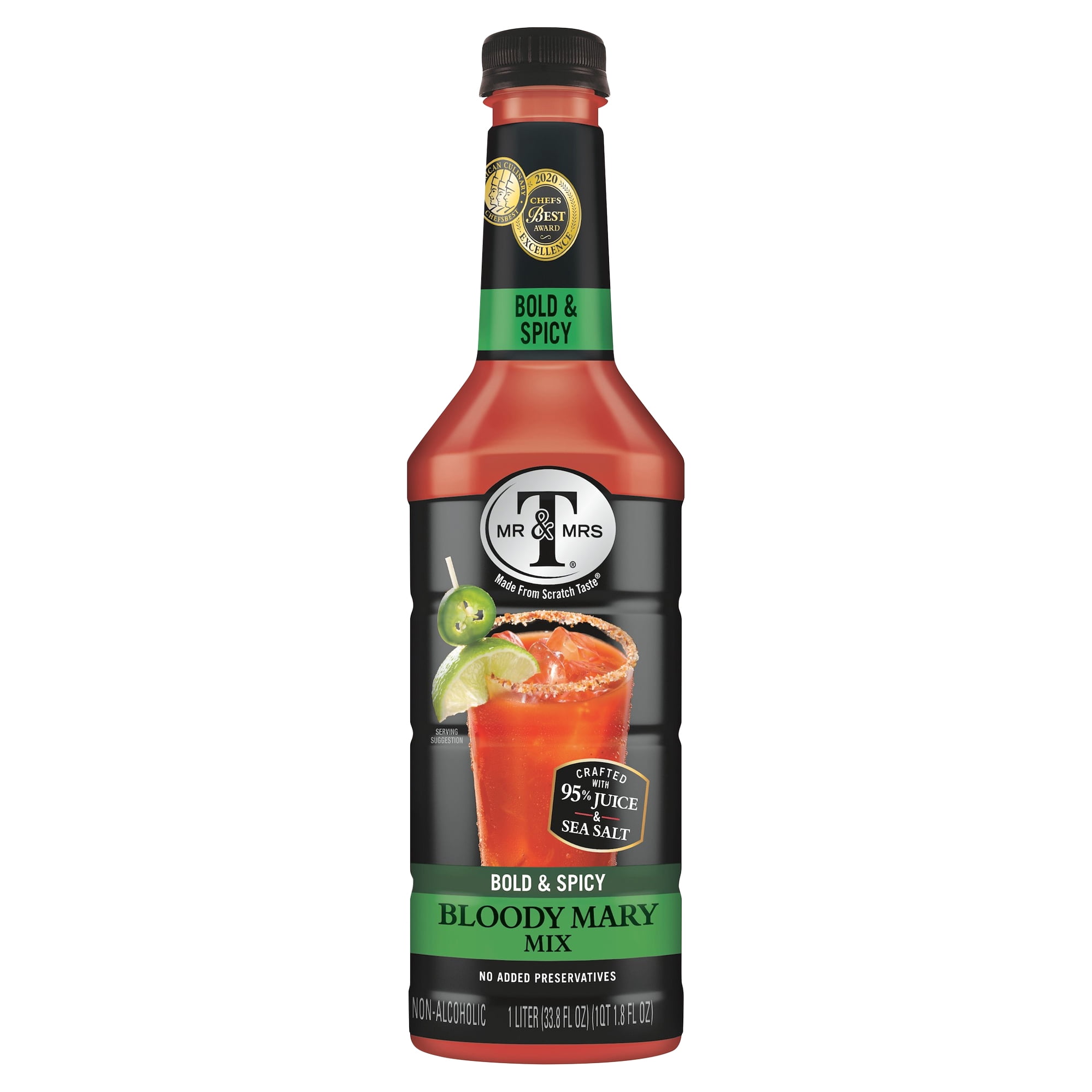 Mr & Mrs T Bold & Spicy Bloody Mary Mixer 33.8 fl oz (Pack of 6 ...
