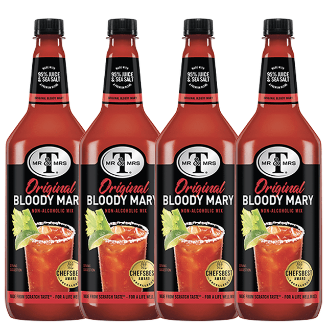 Mr & Mrs T Original Bloody Mary Mix, 1L Bottle, 4 Pack – Premium ...