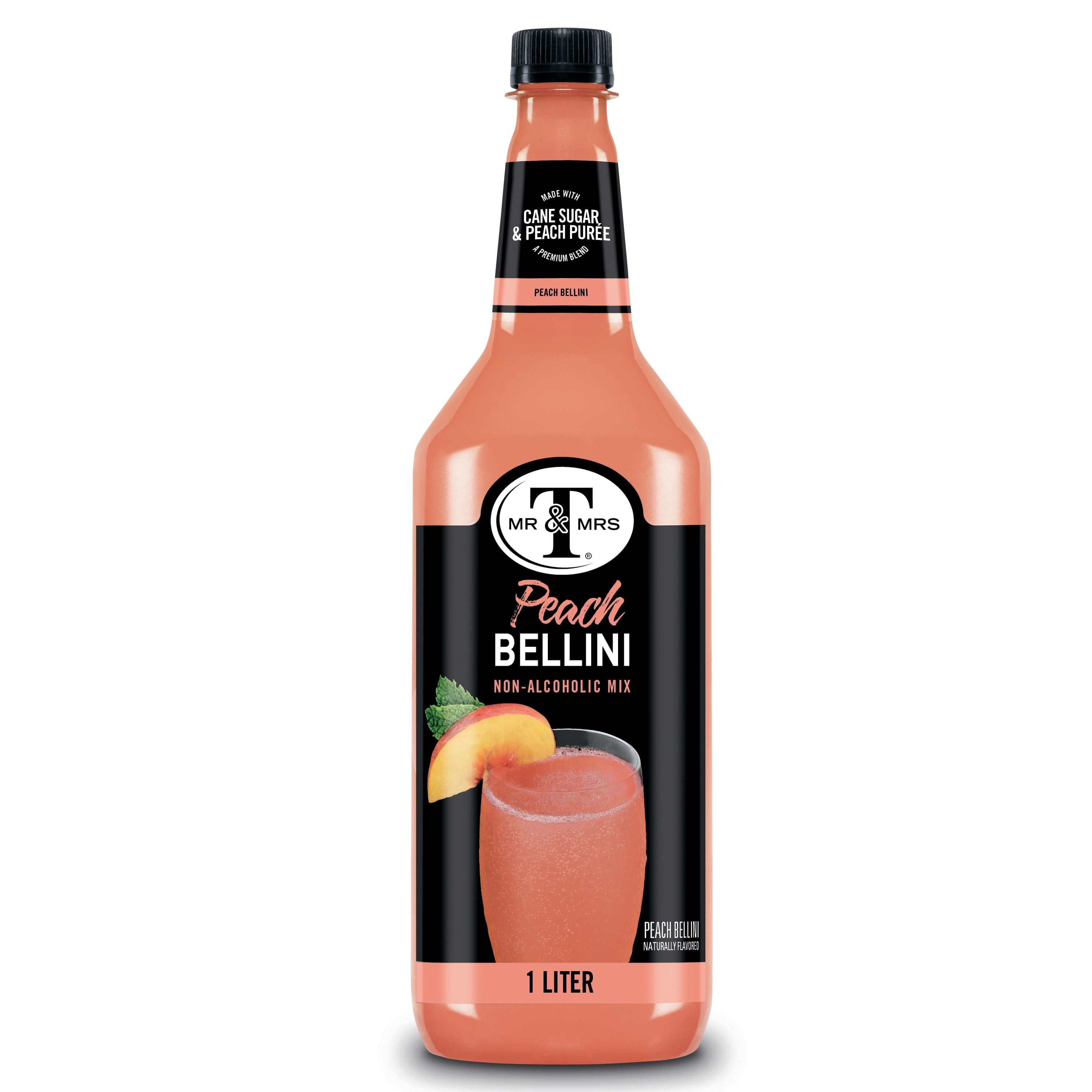 Mr & Mrs T Peach Bellini Mix, 1 L, Bottle - Walmart.com