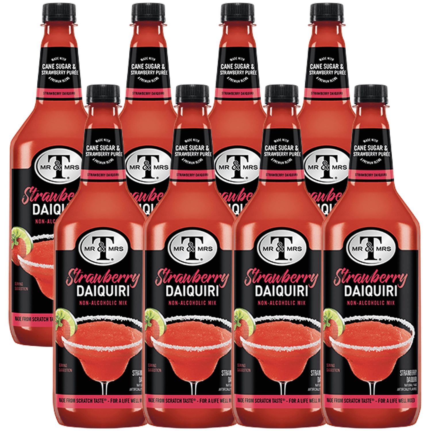 Mr & Mrs T Strawberry Daiquiri, 1L Bottle, 8 Pack – Premium Cocktail ...