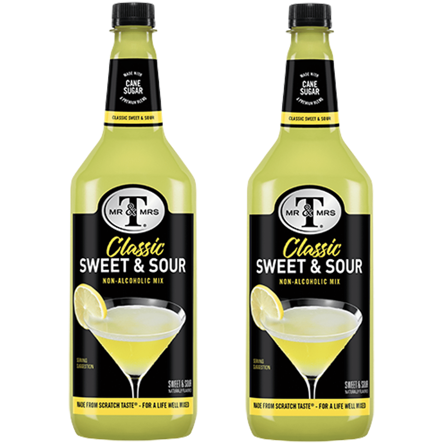 Mr & Mrs T Sweet & Sour Mix, 1L Bottle, 2 Pack – Premium Cocktail Mixer ...