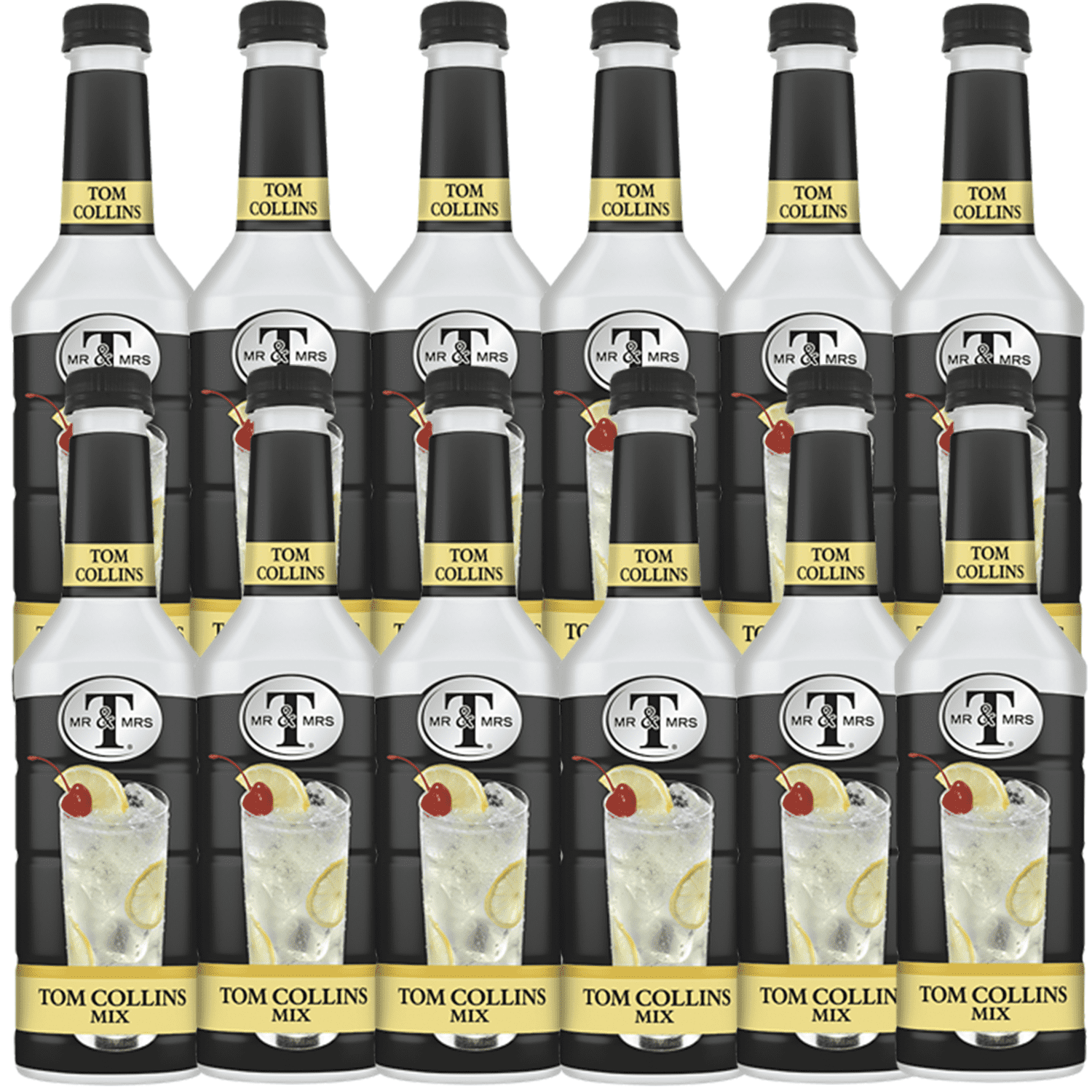 Mr & Mrs T Tom Collins, 1L Bottle, 12 Pack – Premium Cocktail Mixer ...