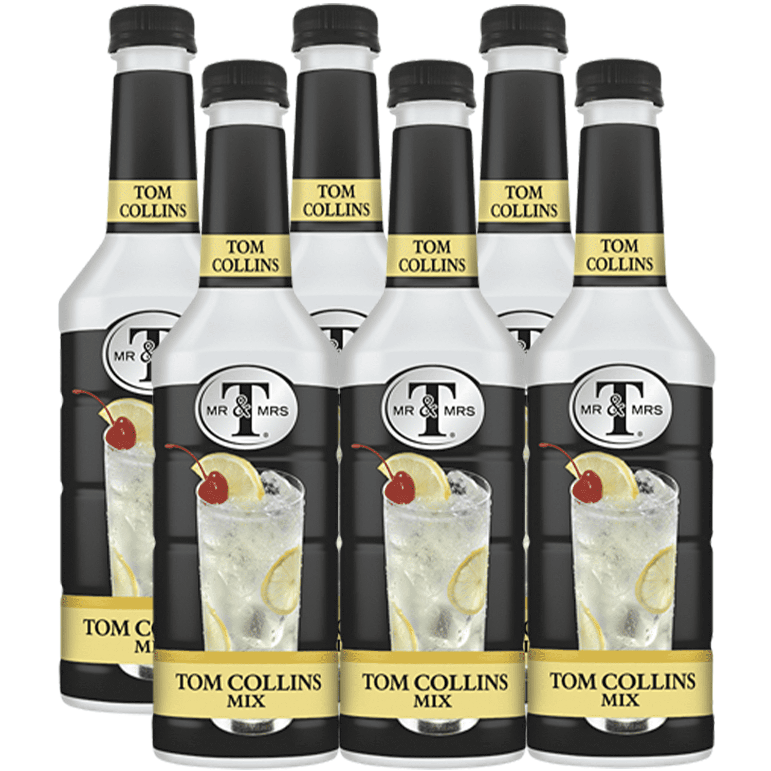Mr & Mrs T Tom Collins, 1L Bottle, 6 Pack – Premium Cocktail Mixer ...