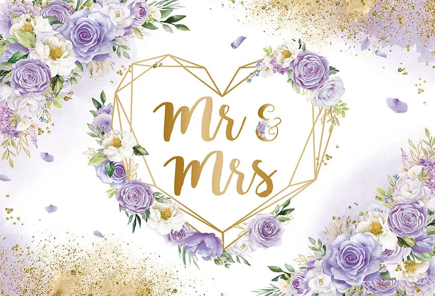 Mr & Mrs Wedding Party Bride To Be Engagement Ceremony Anniversary r ...