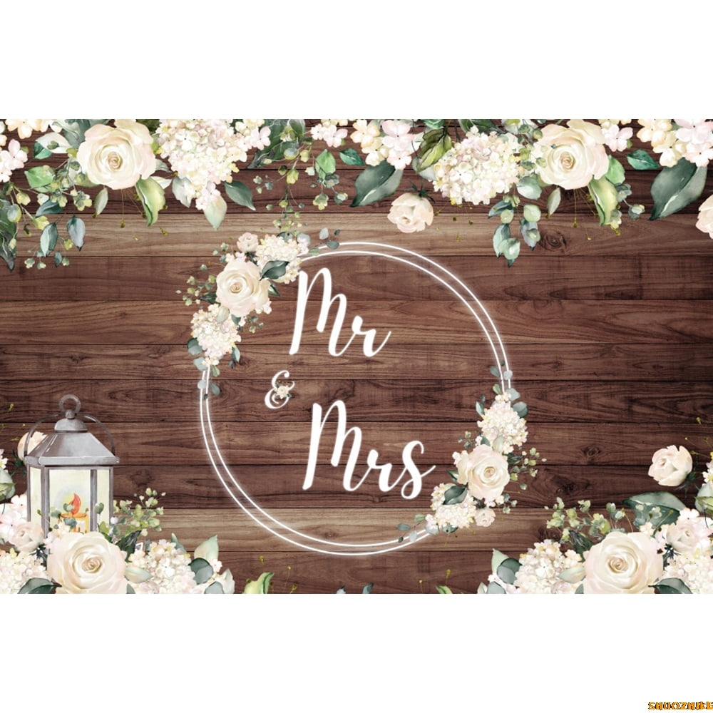 Mr & Mrs Wedding Photography Background Flowers Floral Miss to Mrs ...