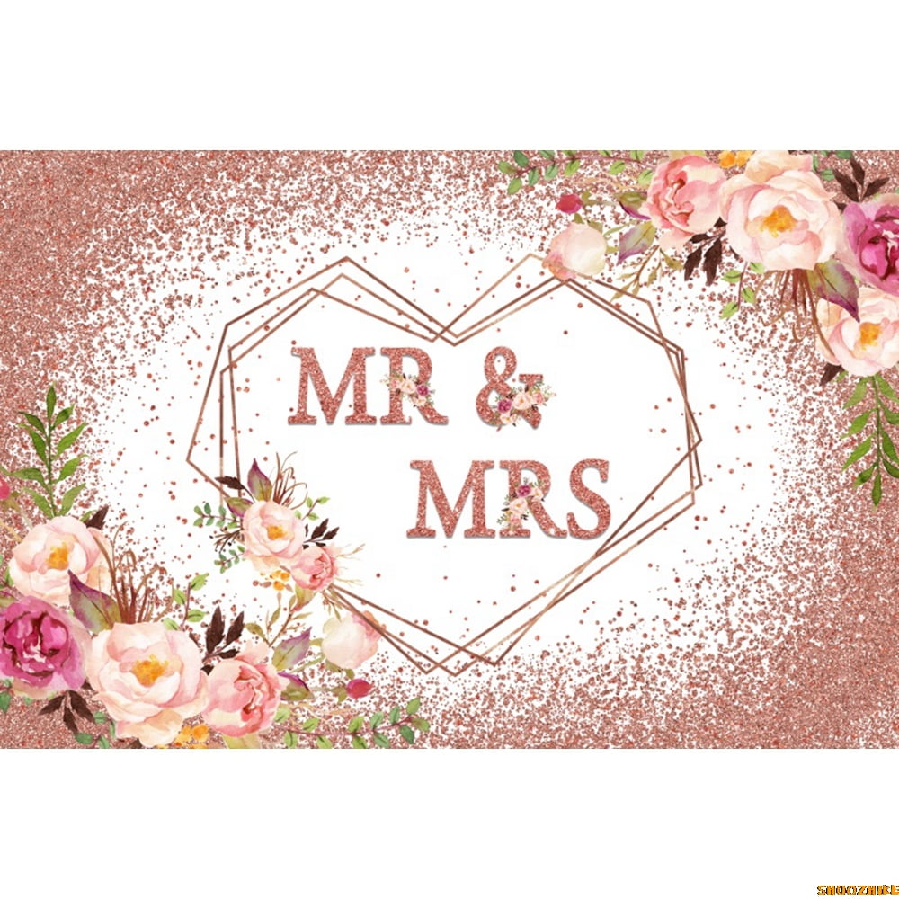 Mr & Mrs Wedding Photography Background Flowers Floral Miss to Mrs ...