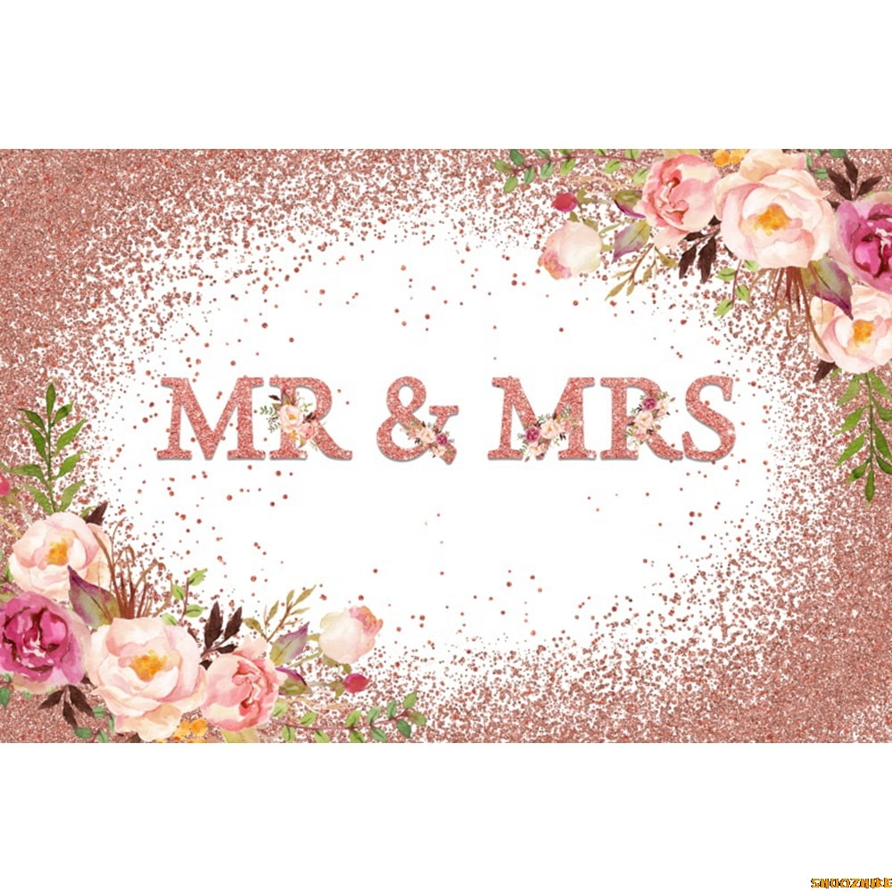 Mr & Mrs Wedding Photography Background Flowers Floral Miss to Mrs ...