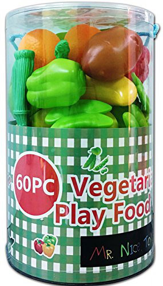 Mr. Nice Toy 60Piece Vegetarian Play Food Set - Walmart Business Supplies