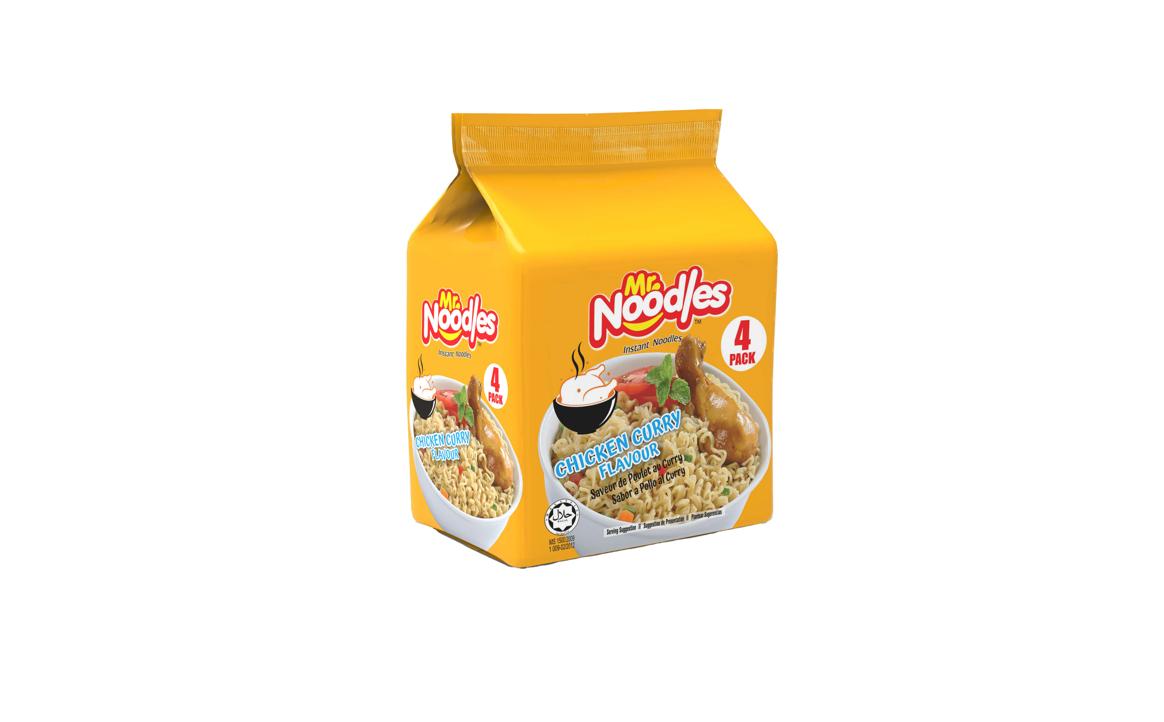Mr.Noodles Chicken Curry Flavour - 4 pack (70gm) - Walmart.com