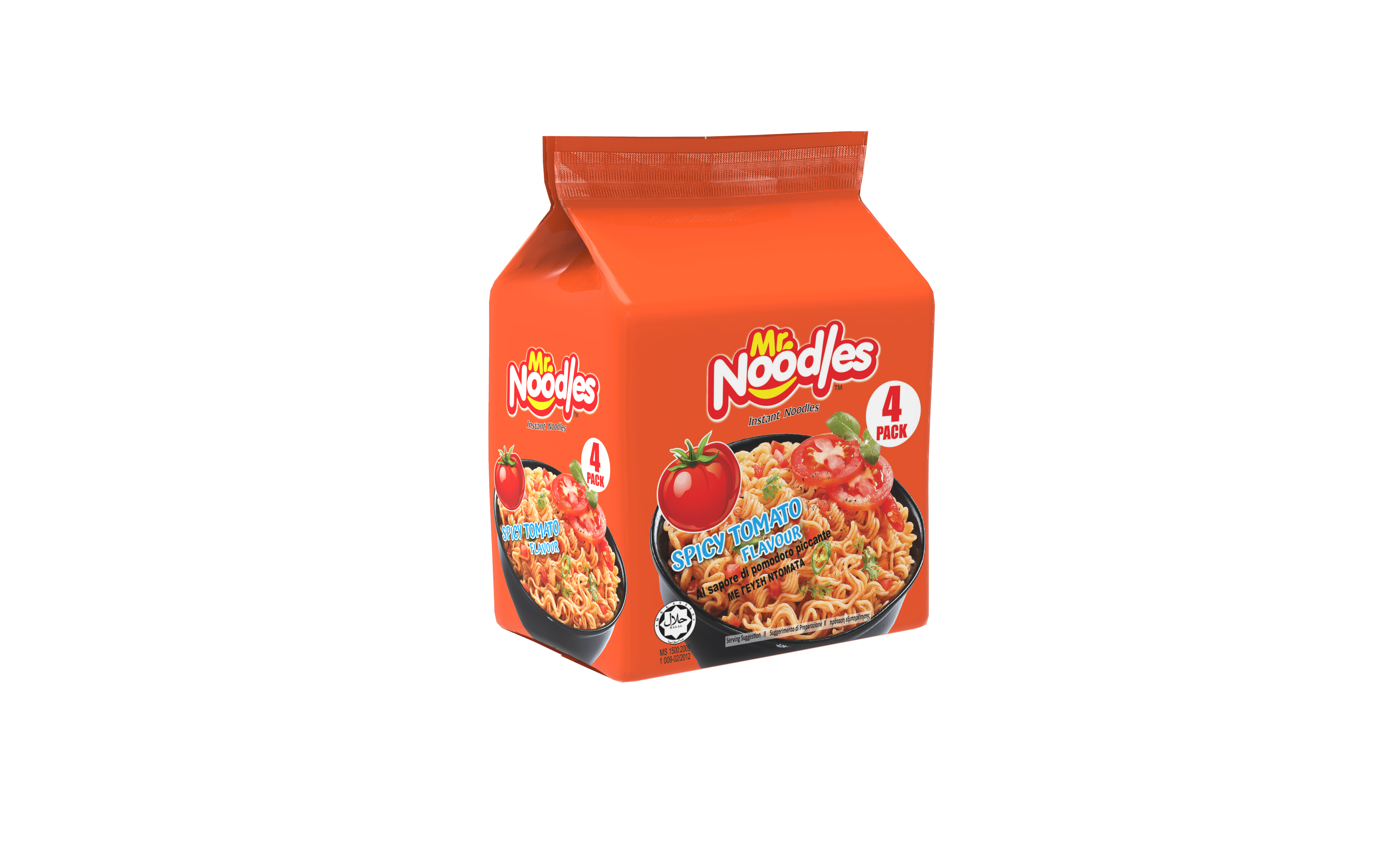 Mr.Noodles Spicy Tomato - 4 pack (70gm) - Walmart.com