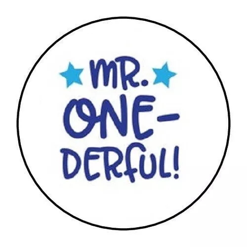 Mr One-Derful 1St Birthday Sticker Party Favors Sticker Envelope Seals ...