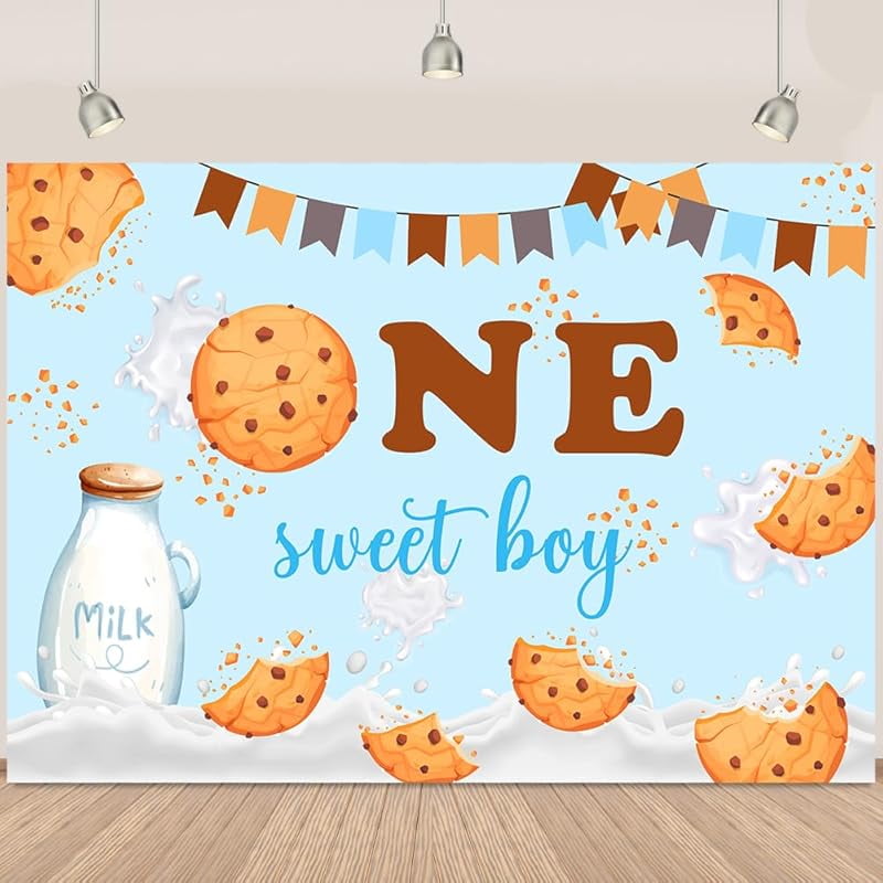 Mr Onederful Birthday Backdrop Blue 1st Birthday Backdrop Boy Blue ...