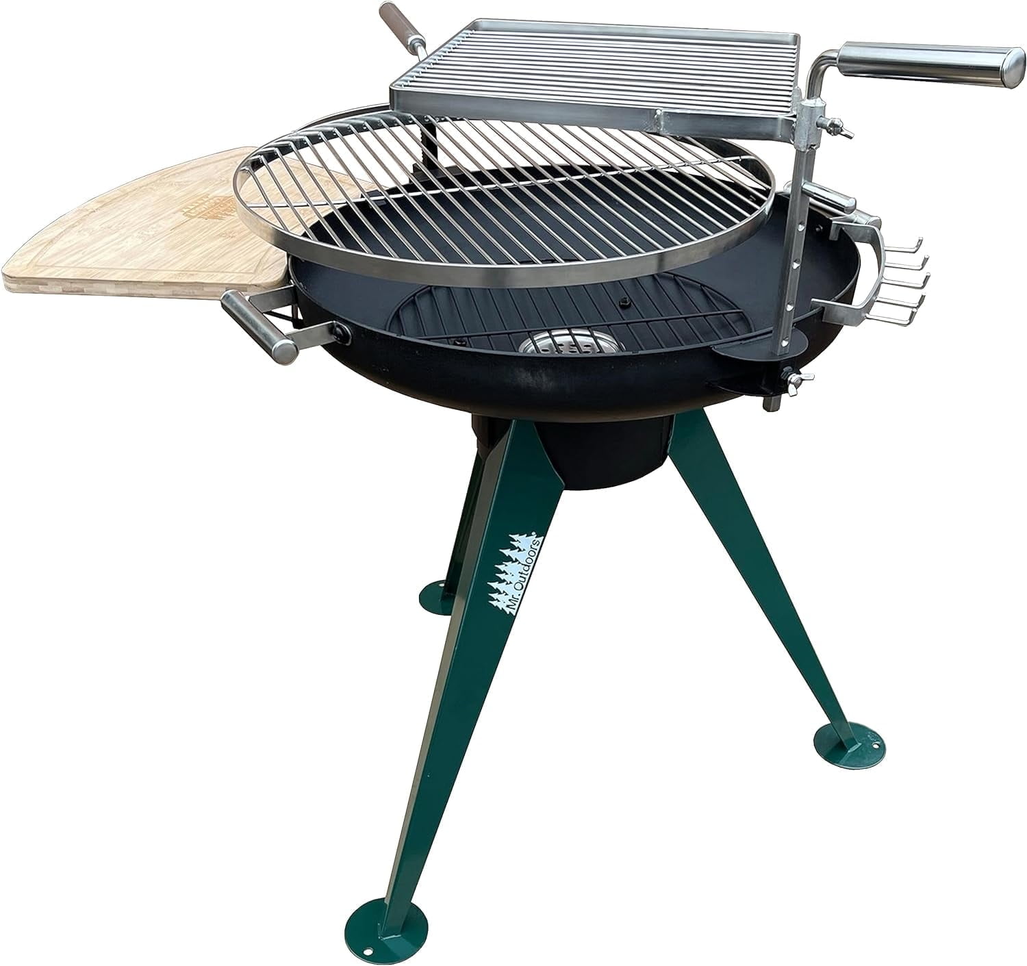 Mr. Outdoors Cookout 22” Charcoal Grill Heavy Duty Stainless Steel BBQ ...