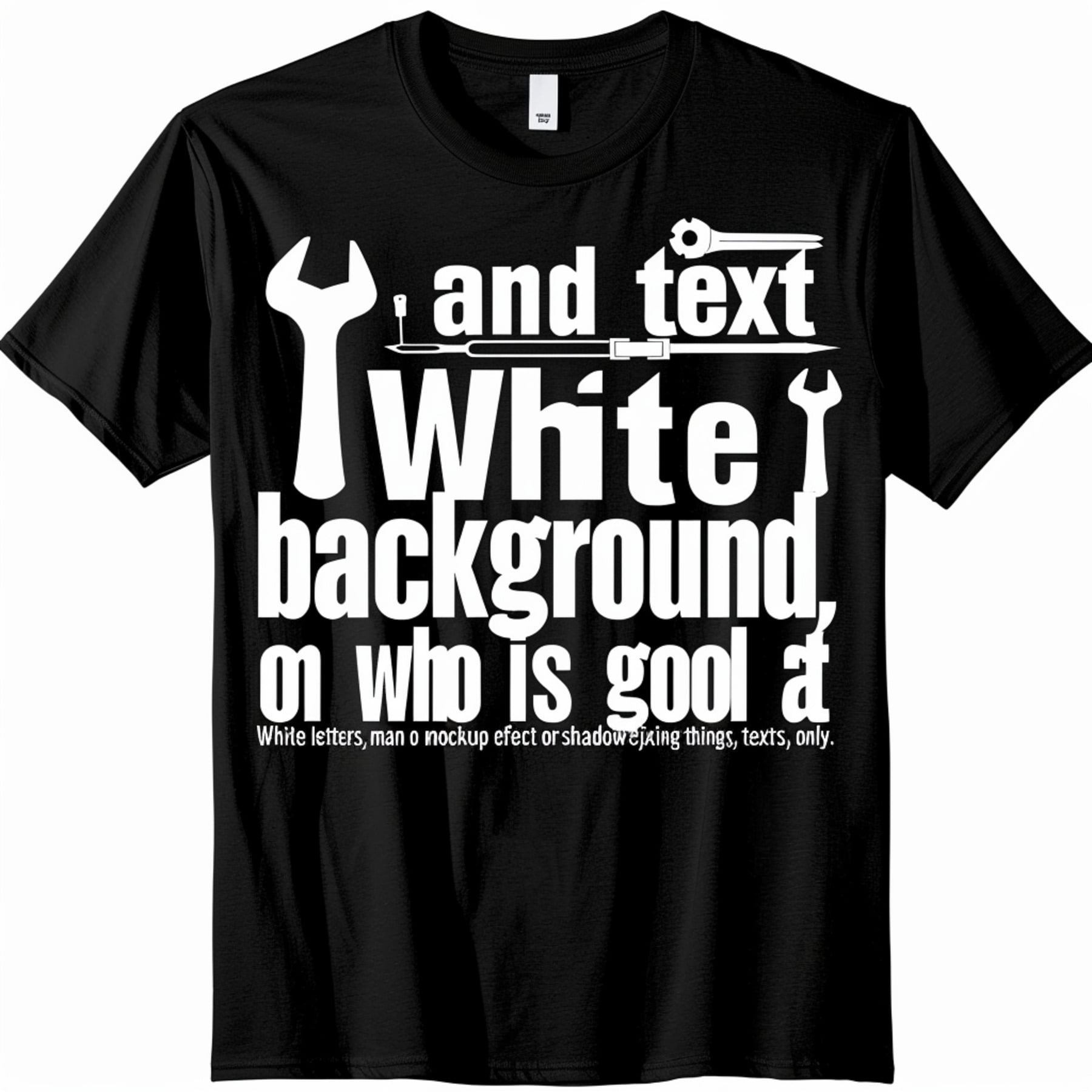 Mr Overarching Amateur Fixer Black TShirt with bold white text and ... Mr Overarching Amateur Fixer Black TShirt with bold white text and ...
