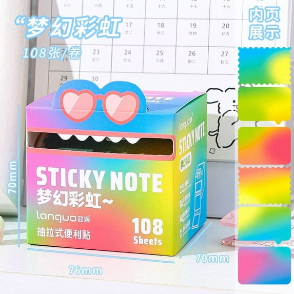 Mr. Paper 105/108Sheets/roll Pull-out Sticky Notes Student Stationery ...