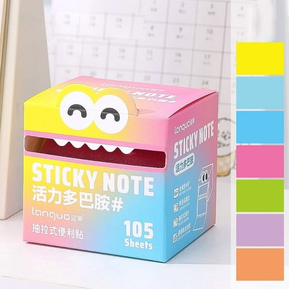 Mr. Paper 105/108Sheets/roll Pull-out Sticky Notes Student Stationery ...