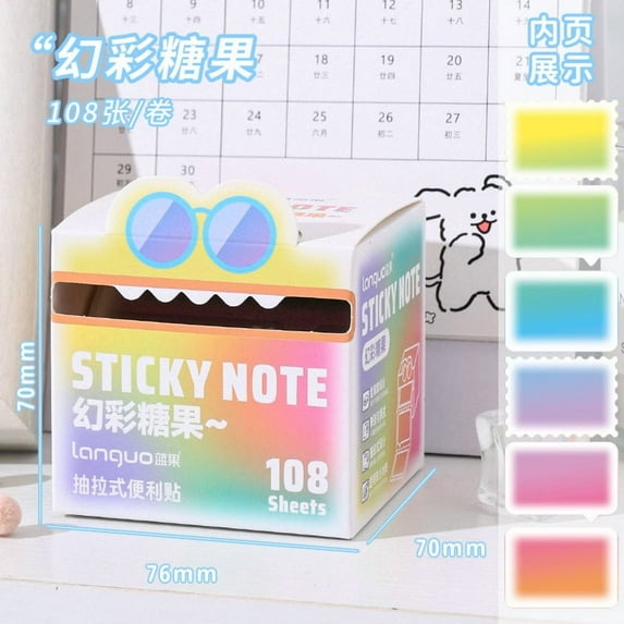 Mr. Paper 105/108Sheets/roll Pull-out Sticky Notes Student Stationery ...