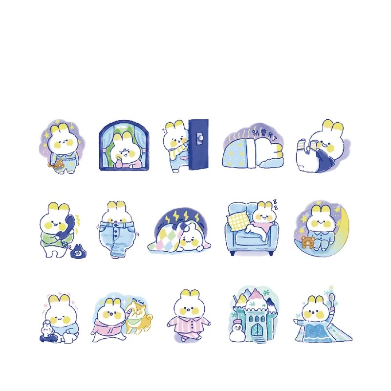 Mr. Paper 6 Styles 30 Pcs/box Kawaii Stickers Cute Cartoon Animals DIY ...