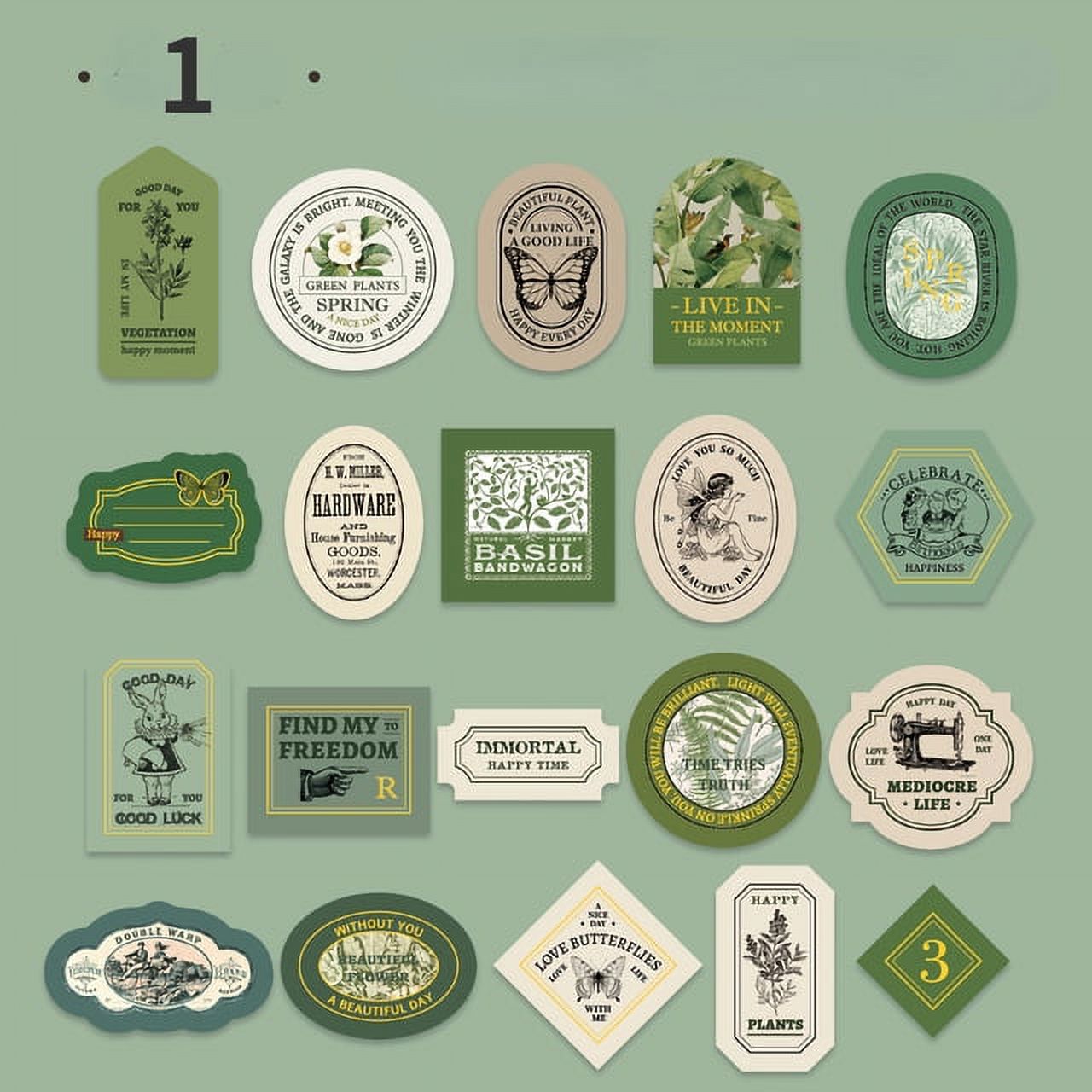 Mr. Paper Light Retro Label Box Stickers Writable Sealing Sticker ...