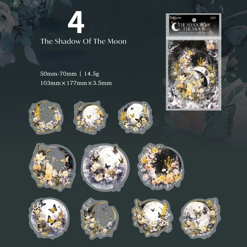 Mr. Paper Vintage Flower Moon Sticker Pack PET Stereoscopic DIY Guka ...