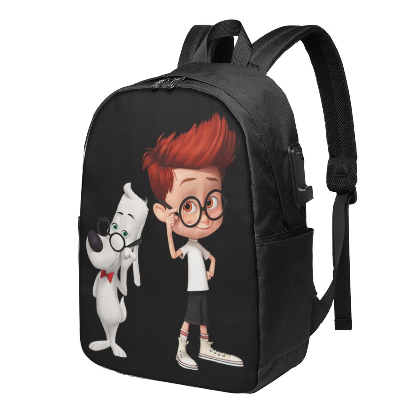 Mr Peabody & Sherman Backpack Cartoon College Casual Laptop Schoolbag ...