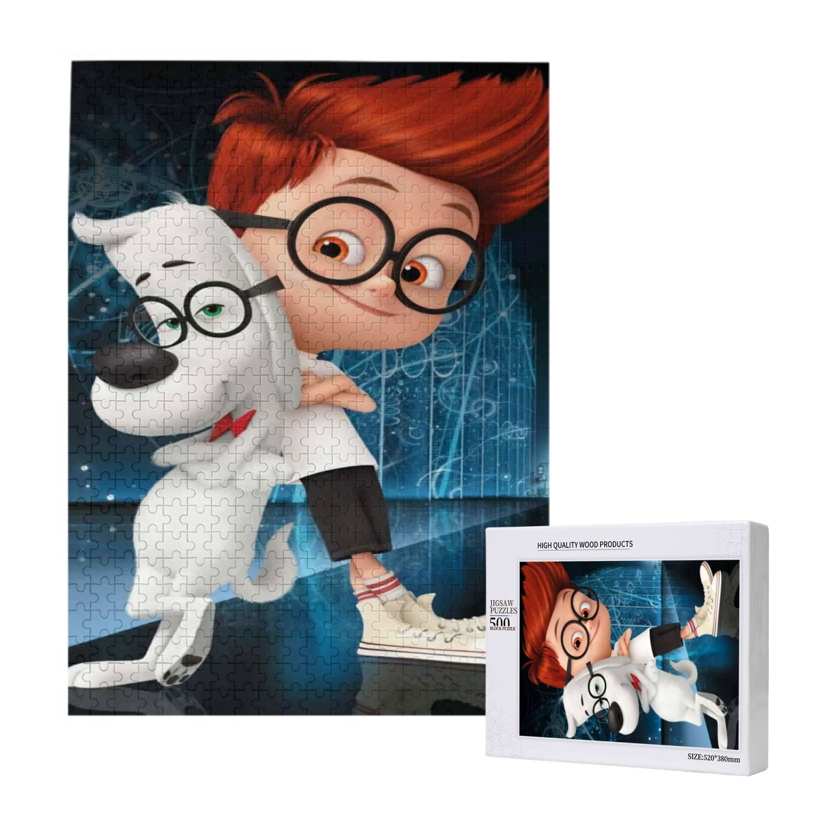 Mr Peabody & Sherman Jigsaw Puzzles, 300 Pieces Colorful Wooden Puzzle Toys Challenging Family ...
