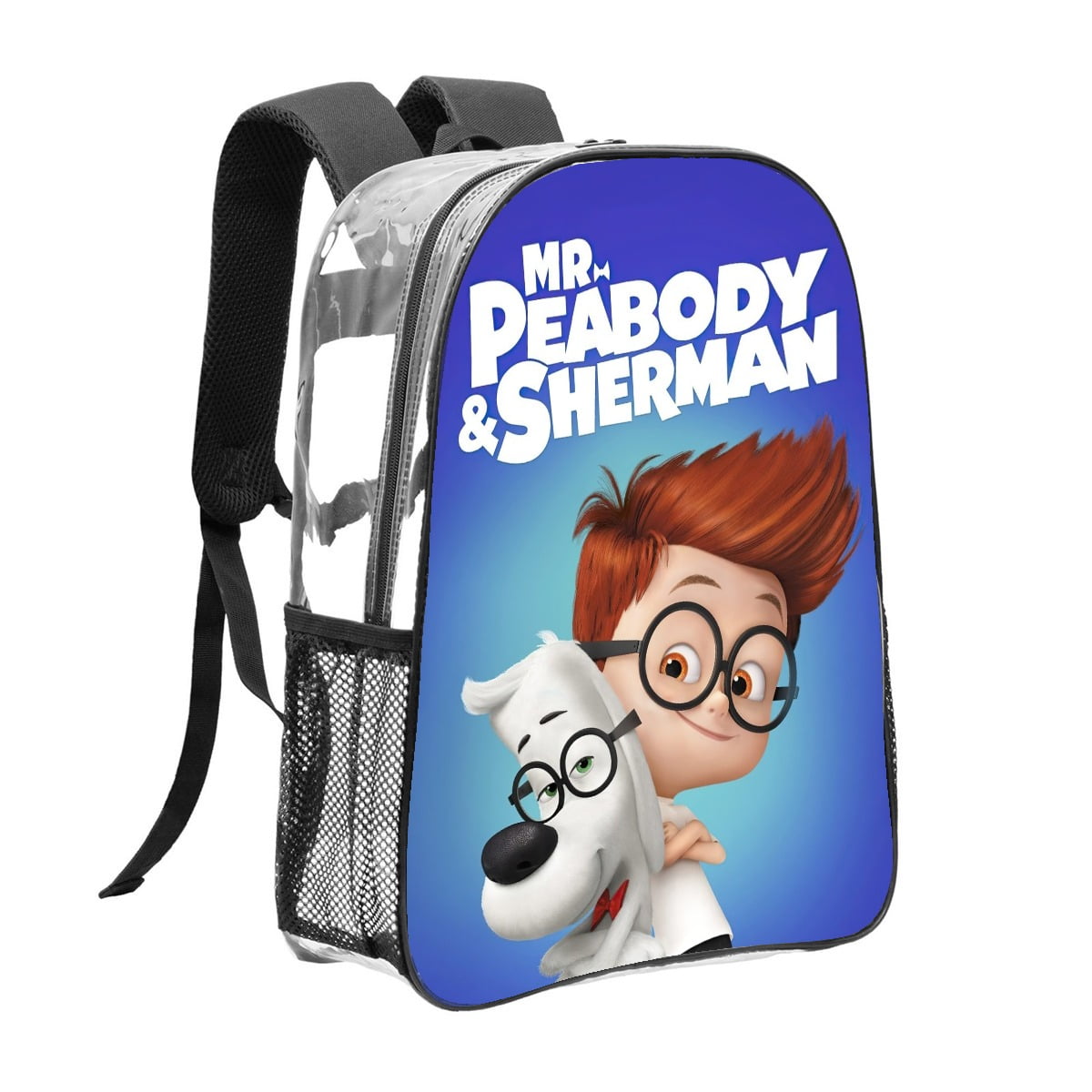 Mr. Peabody and Sherman Pattern Transparent Backpack Lightweight And ...