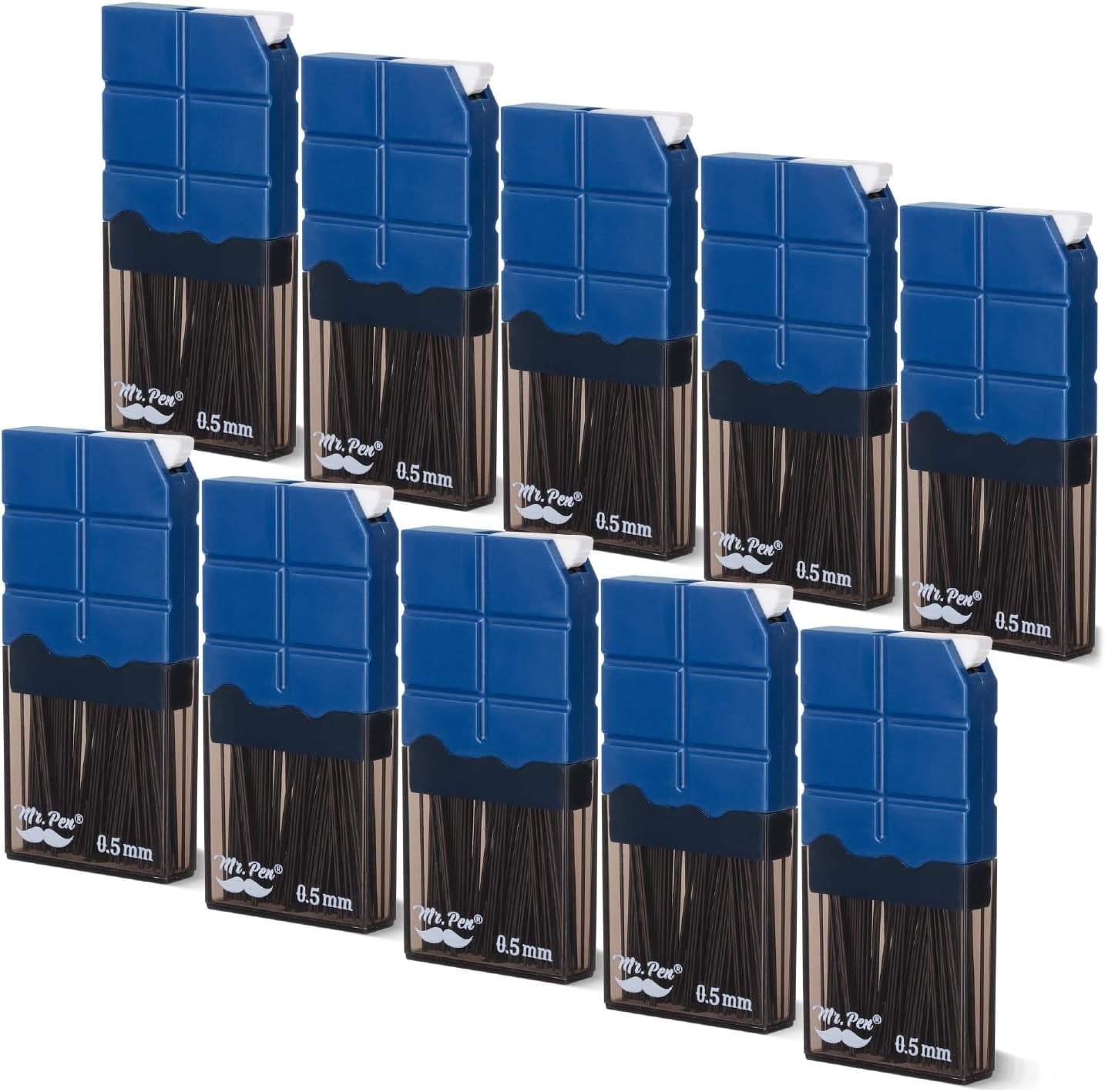 Mr. Pen- 0.5 Lead Refills, 10 Pack, 1200 pcs, 0.5 Lead Refill, 0.5 Mechanical Pencil Lead 0.5 ...